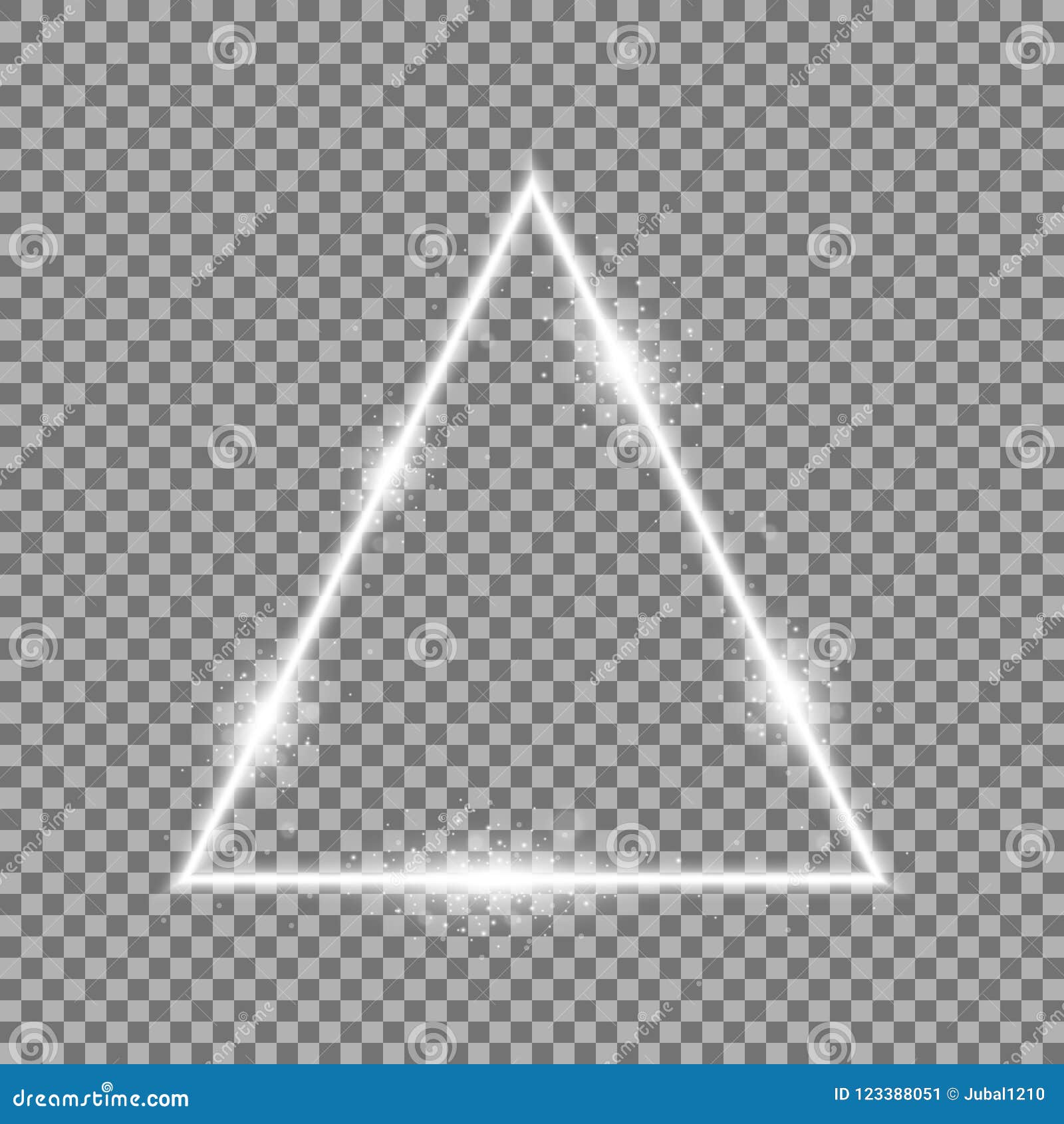 Triangle with Lights and Sparkles, White Color Stock Vector ...