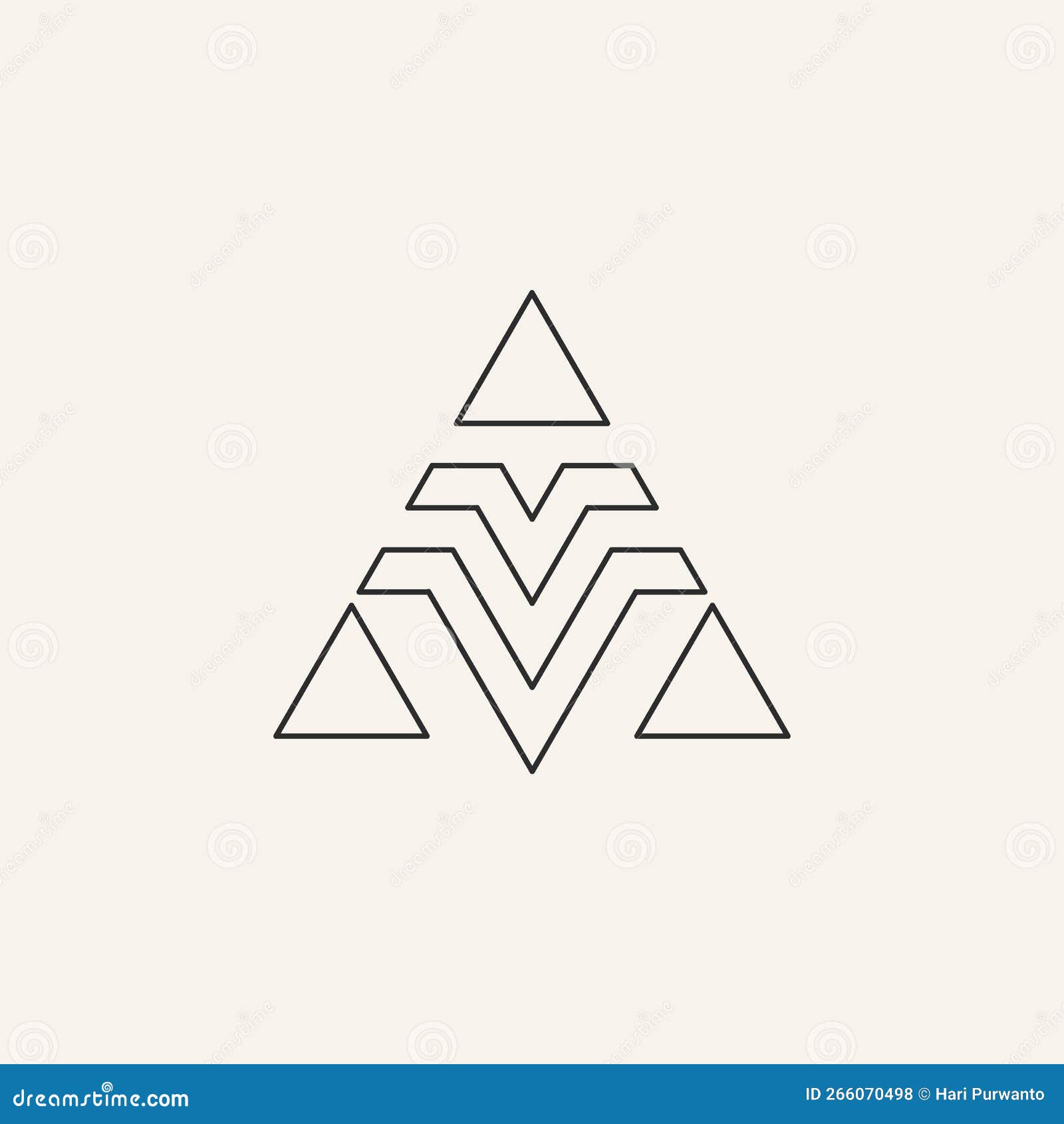 Triangle Line Art Logo Vector Design Stock Vector - Illustration of ...