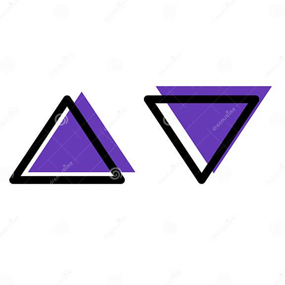 Triangle Line Art Vector Icon Stock Vector - Illustration of pattern ...