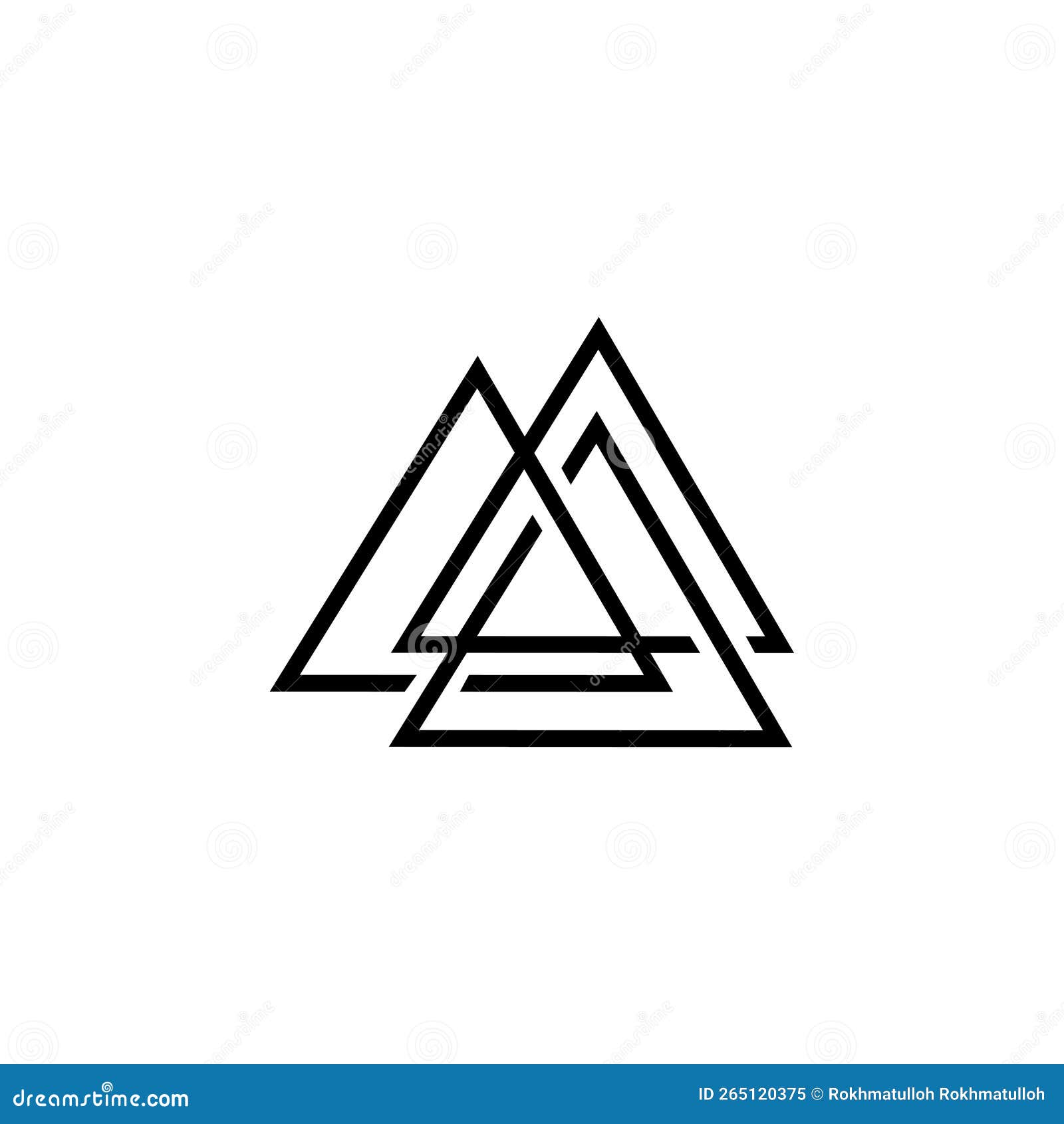 Triangle Line Logo Template Illustration Vector Abstract Design Stock ...