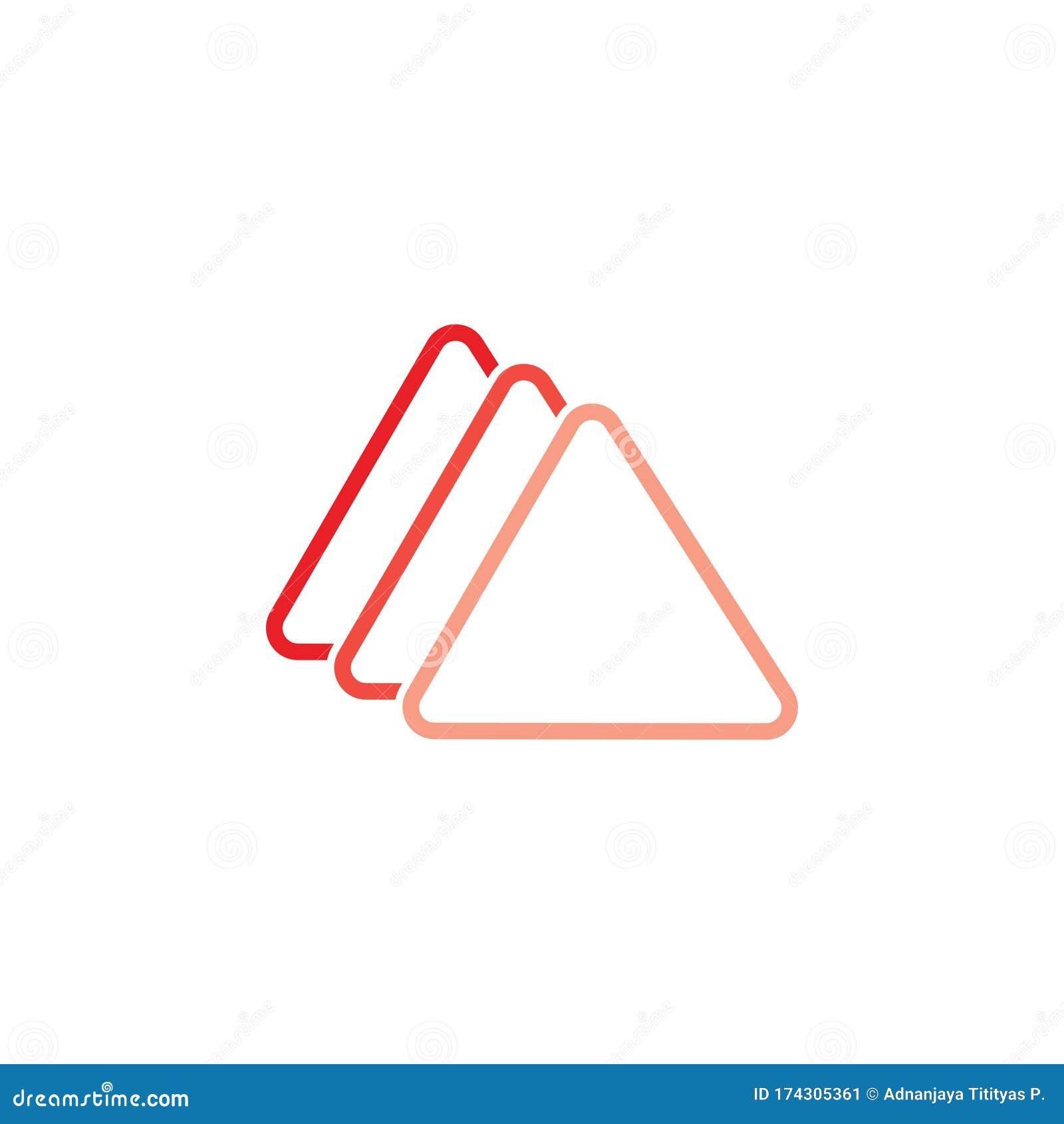 Triangle Line Motion Gradient Logo Vector Stock Vector - Illustration ...