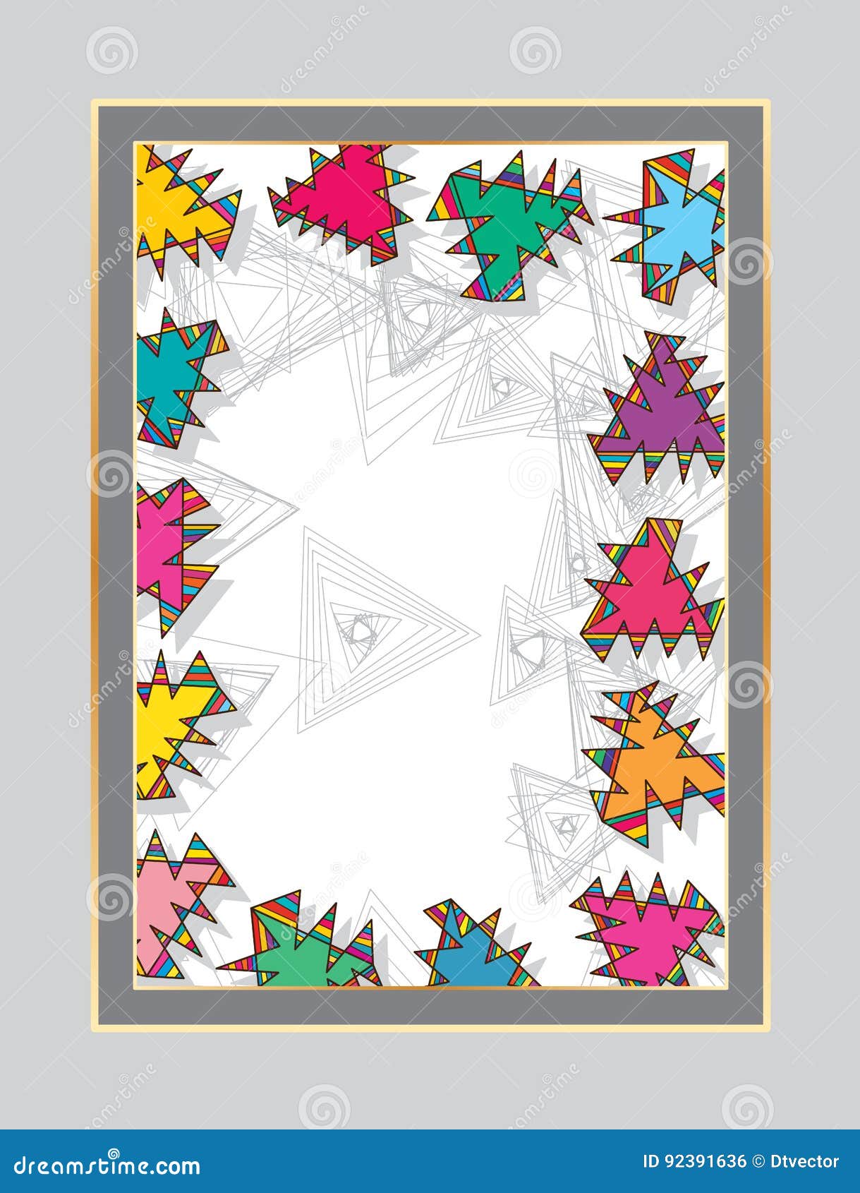 Triangle Line Vertical Frame Stock Vector - Illustration of digital ...