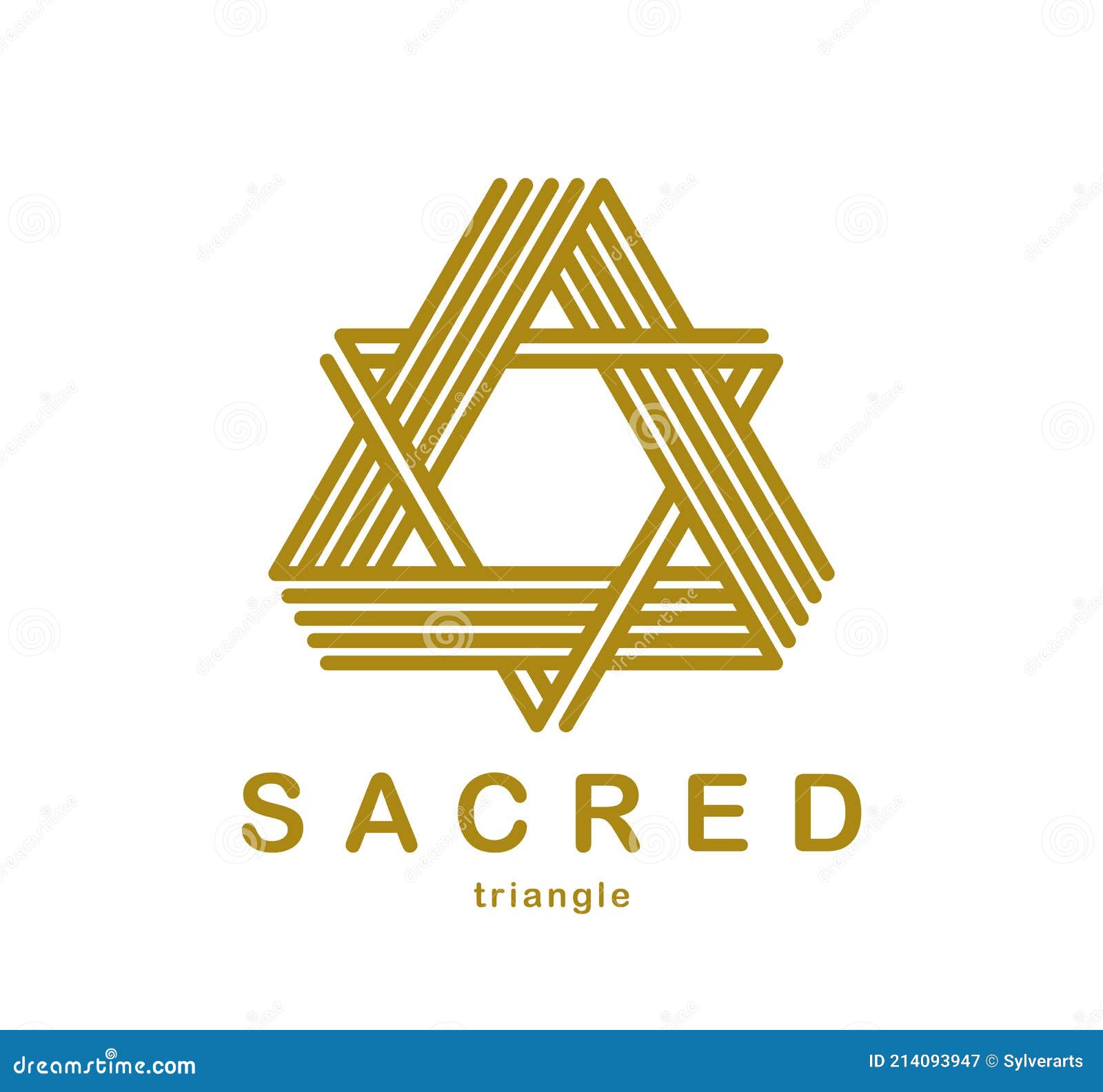 Triangle Linear Vector Symbol Isolated on White Background, Sacred ...