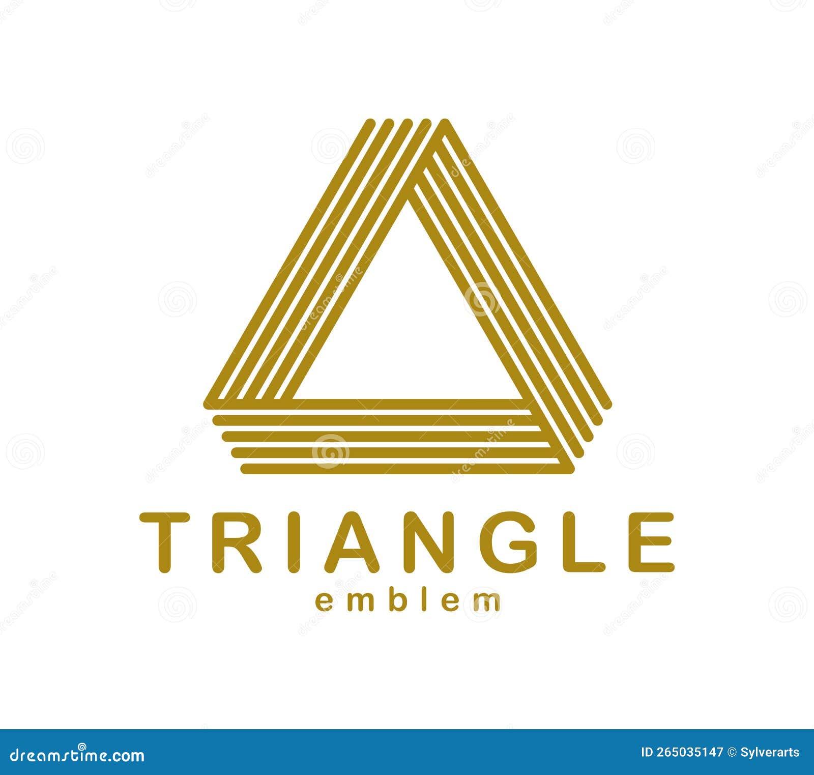 Triangle Linear Vector Symbol Isolated On White Background, Sacred ...