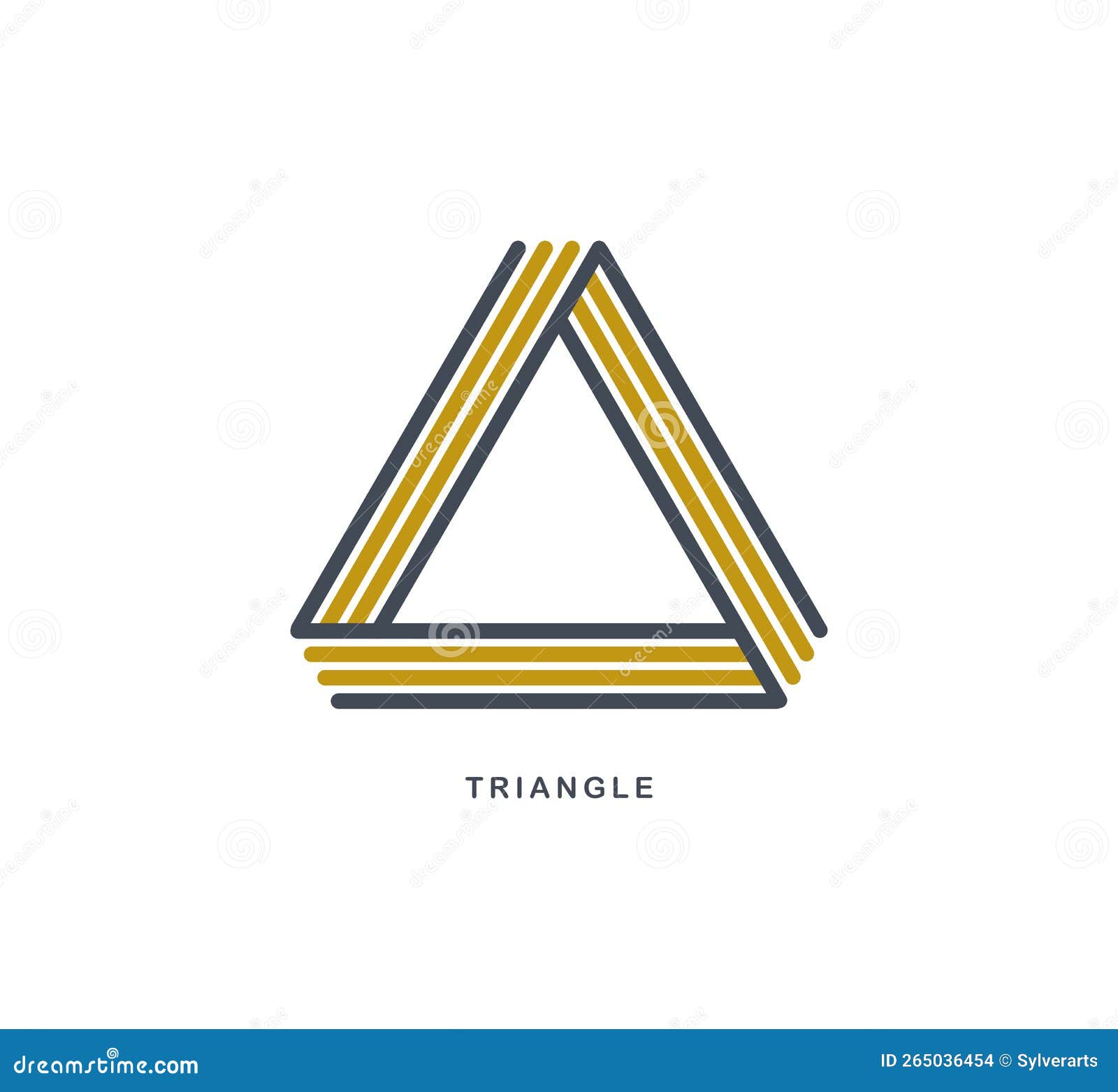 Triangle Linear Vector Symbol Isolated on White Background, Sacred ...