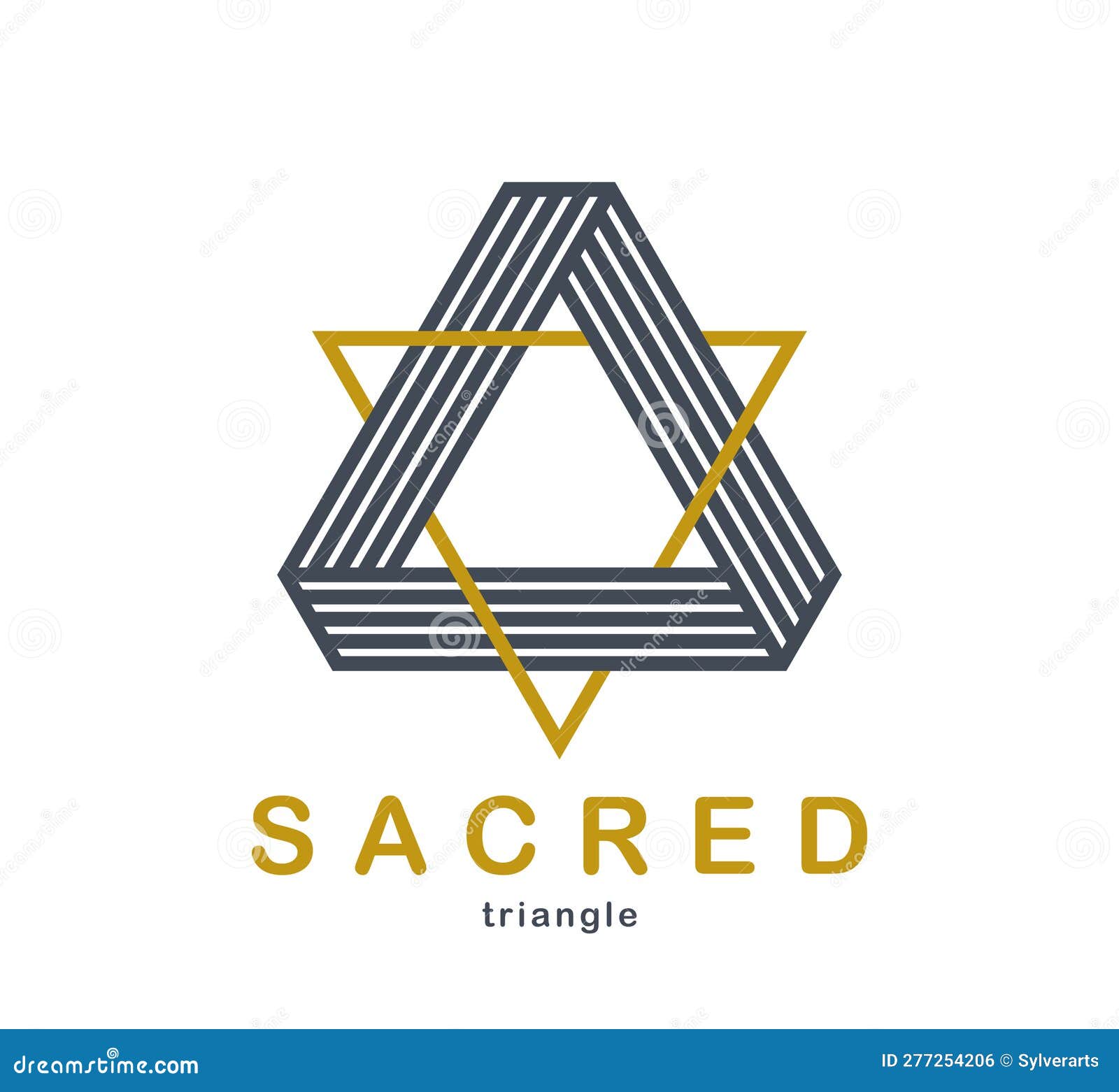 Triangle Linear Vector Symbol Isolated on White Background, Sacred ...