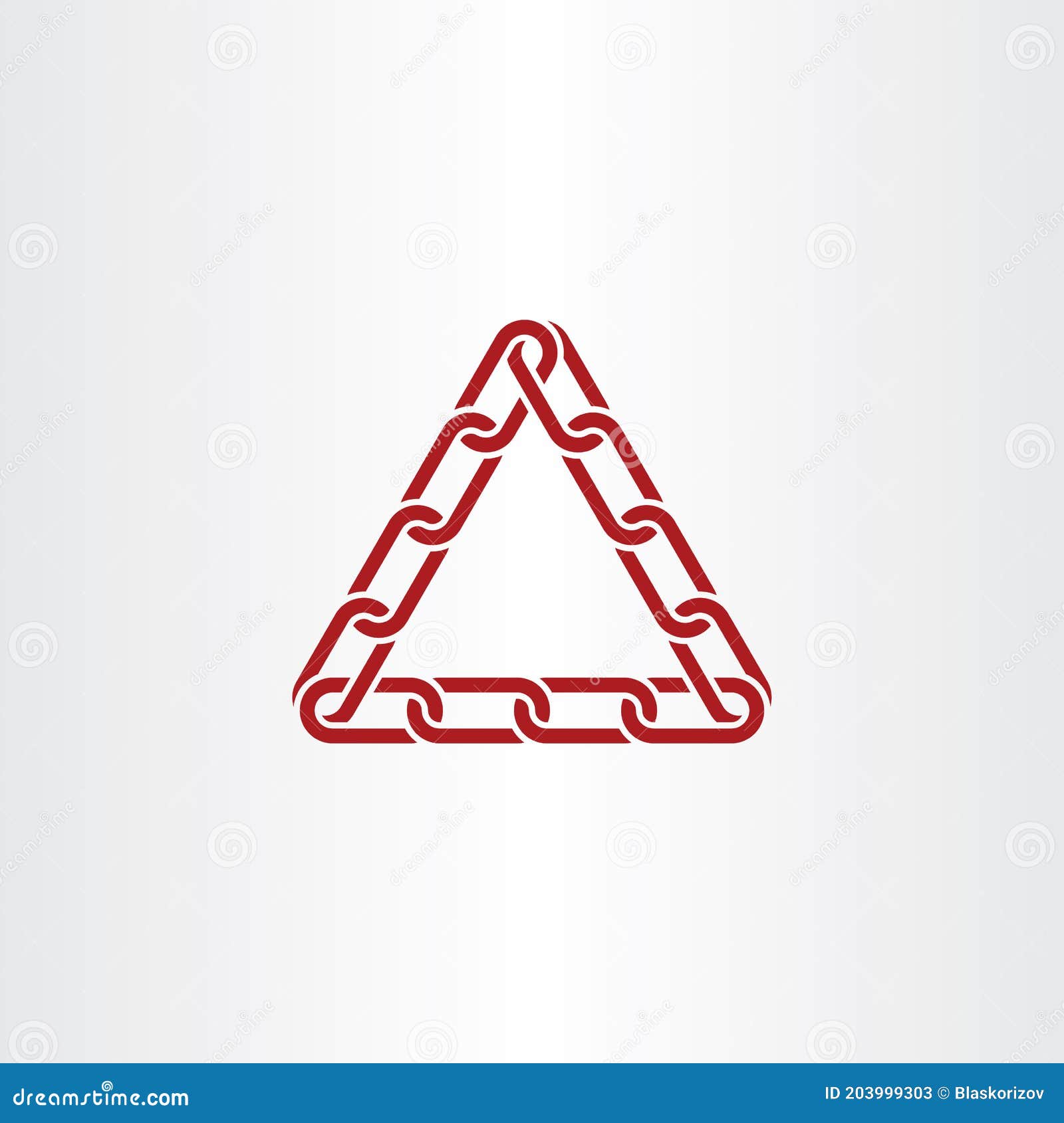 Triangle Link Chain Icon Vector Stock Vector - Illustration of shape ...