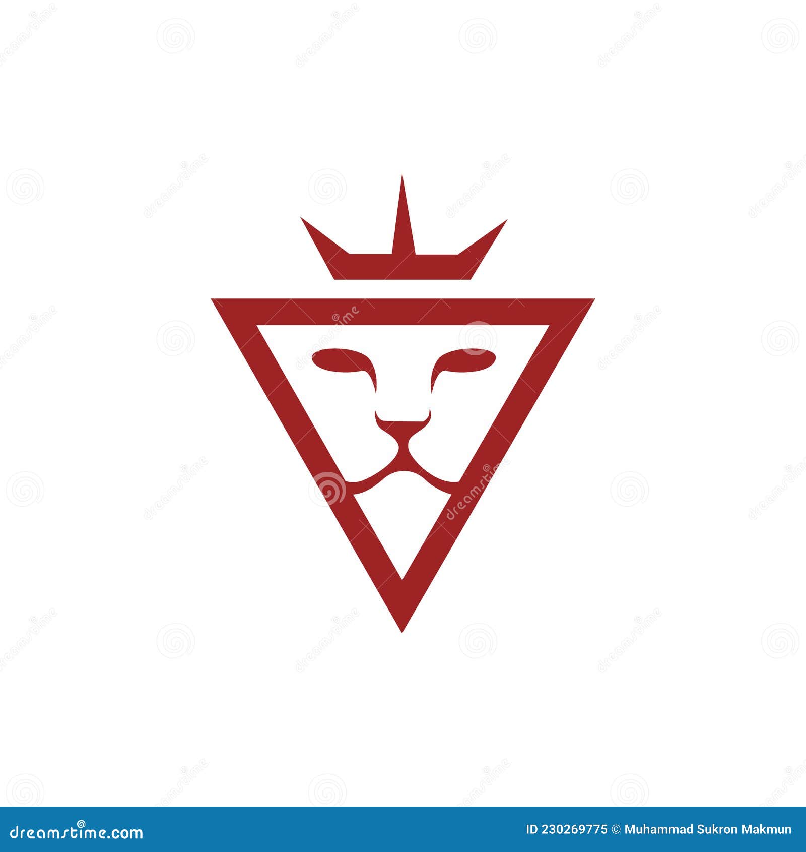Triangle Lion Face King Logo Icon Stock Vector - Illustration of icon ...