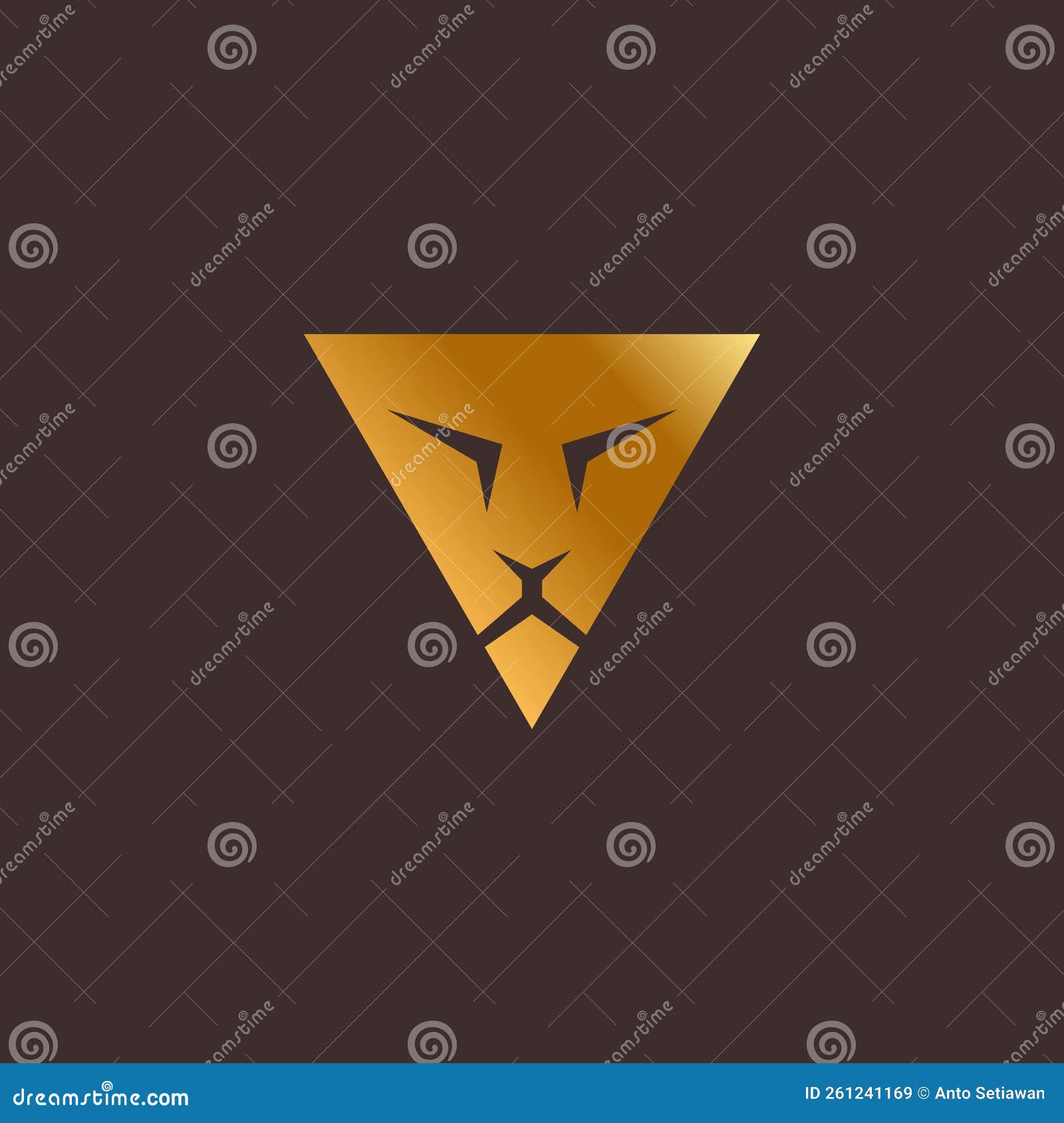 Triangle Lion Logo Design. Jaguar Triangle Stock Vector - Illustration ...