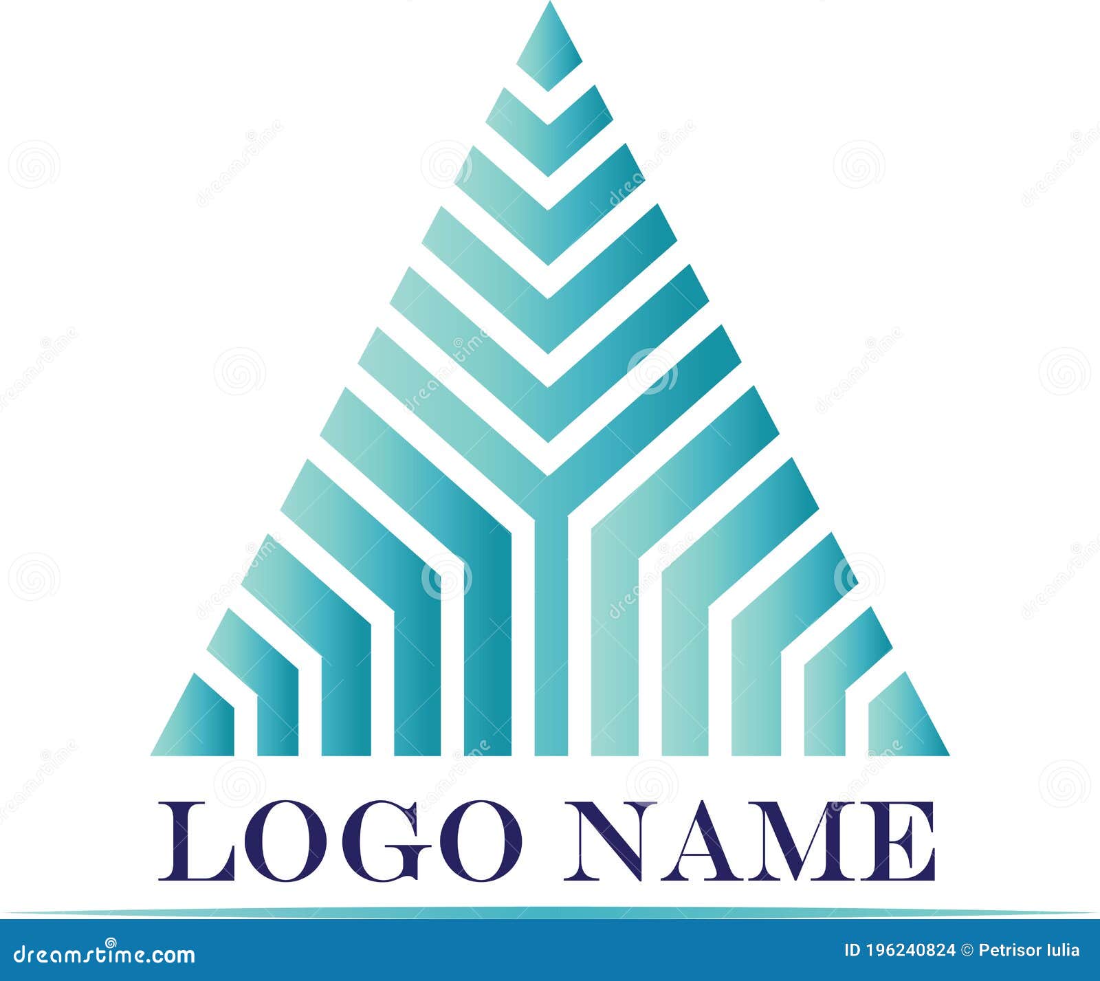 Triangle Logo with Blue Gradient and White Backgroun Stock Vector - Illustration of inspiration ...