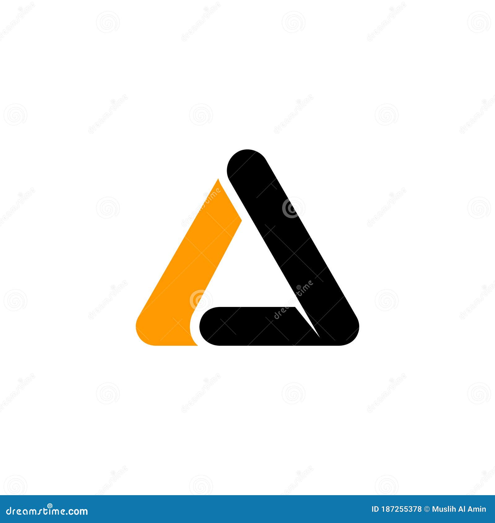 Triangle logo design stock vector. Illustration of graphic - 187255378