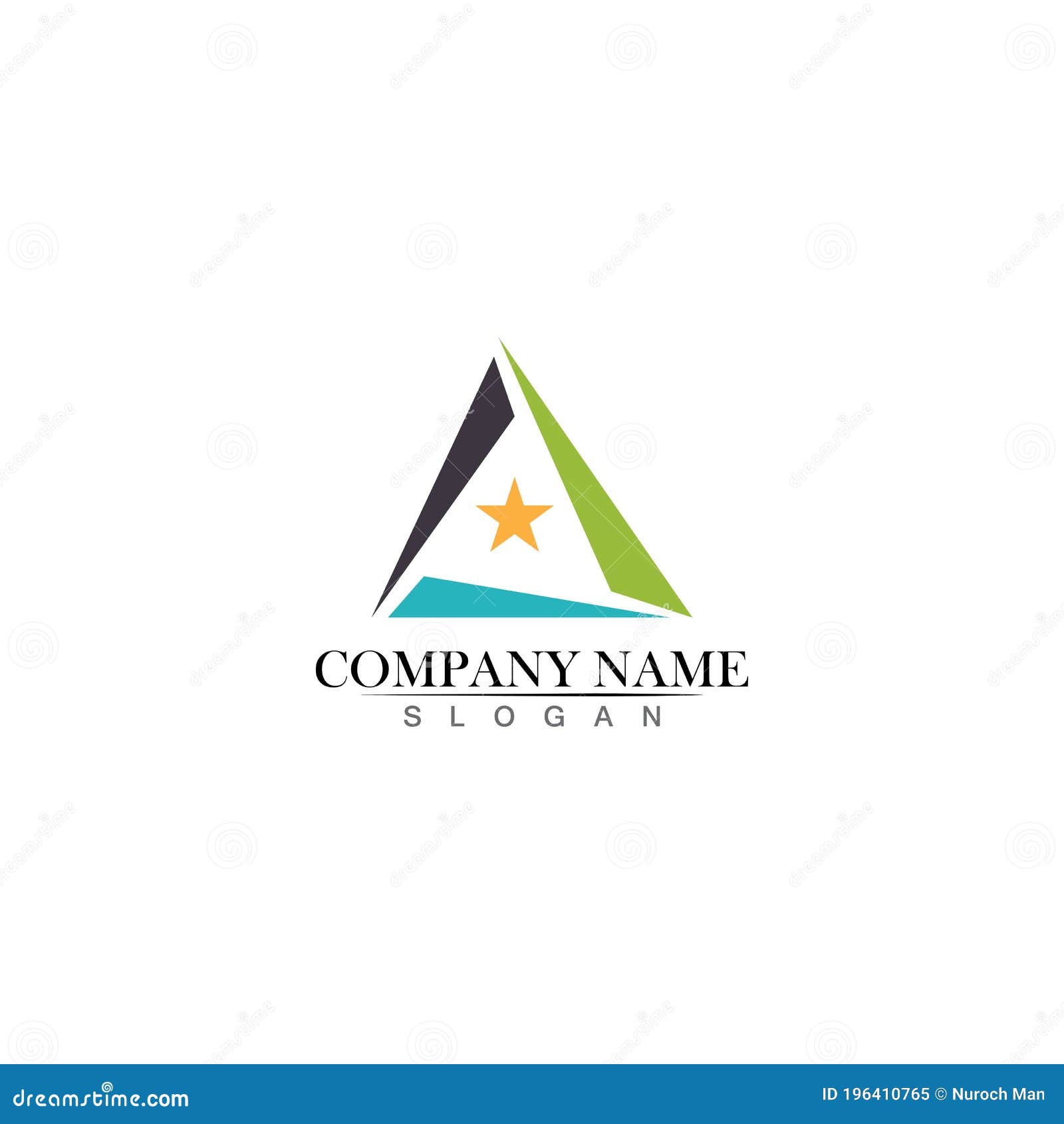 Triangle Logo Design Vector. Stock Vector - Illustration of logo, cycle ...
