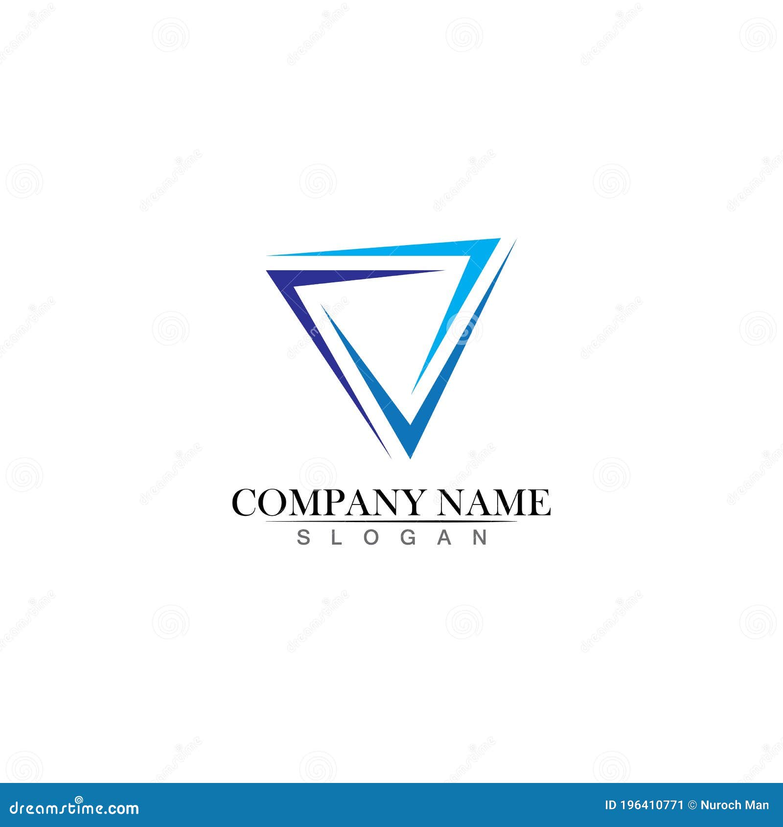 Triangle Logo Design Vector. Stock Vector - Illustration of media ...