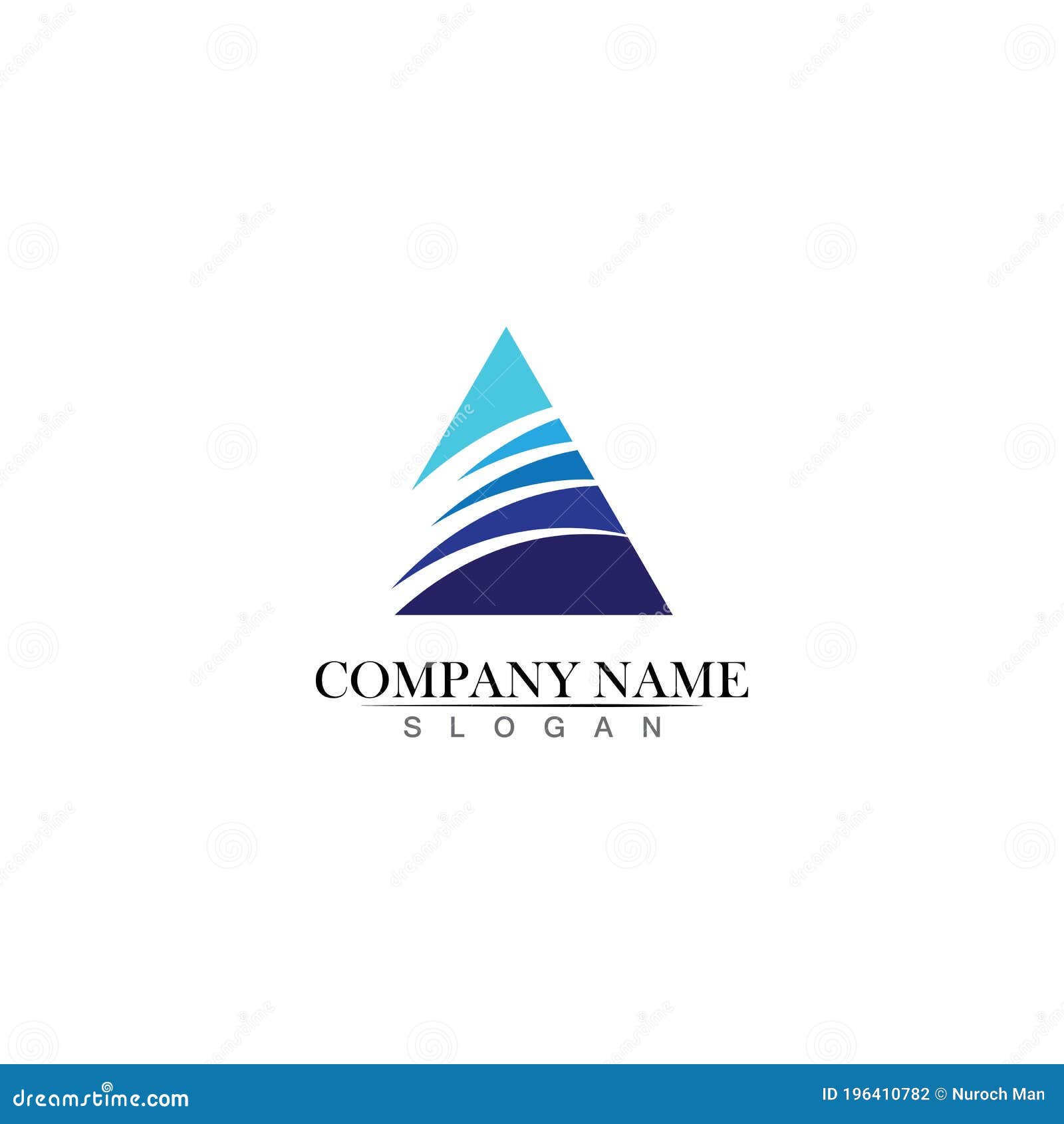 Triangle Logo Design Vector. Stock Vector - Illustration of triple ...