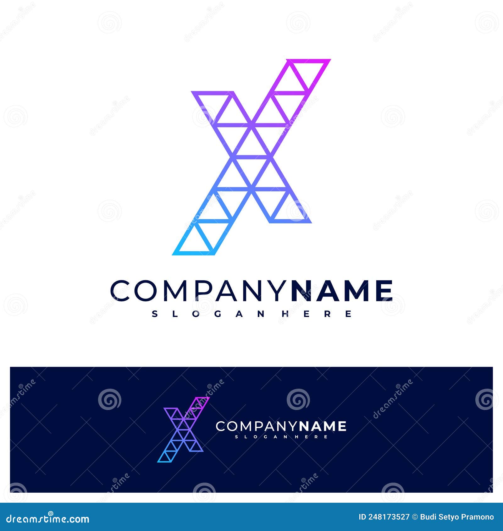 Triangle X Logo Design Vector, Creative X Logo Concepts Template ...
