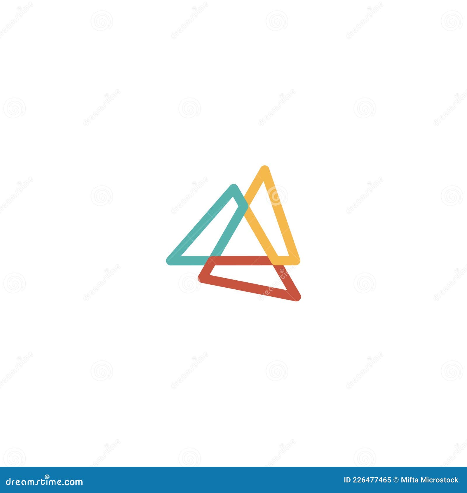 Triangle Logo Design Vector Monoline Style, Unique, Modern Stock Vector ...