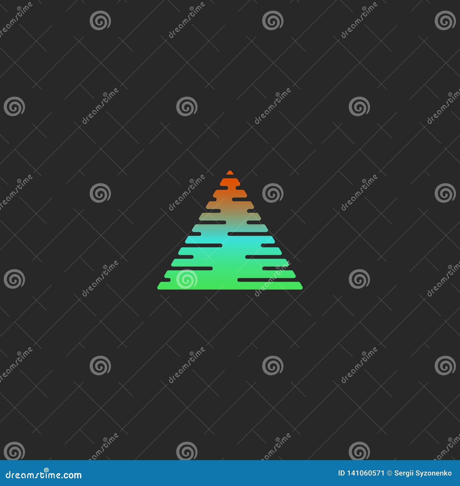 Triangle Logo Gradient Abstract Geometric Shape, Spectrum Soft Colors ...