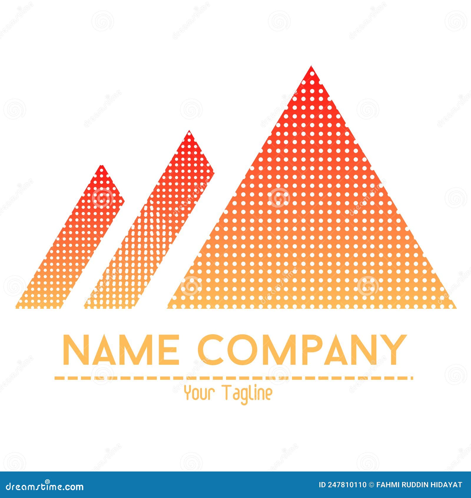 Triangle Logo with Gradient Color Suitable for Company Stock Vector ...