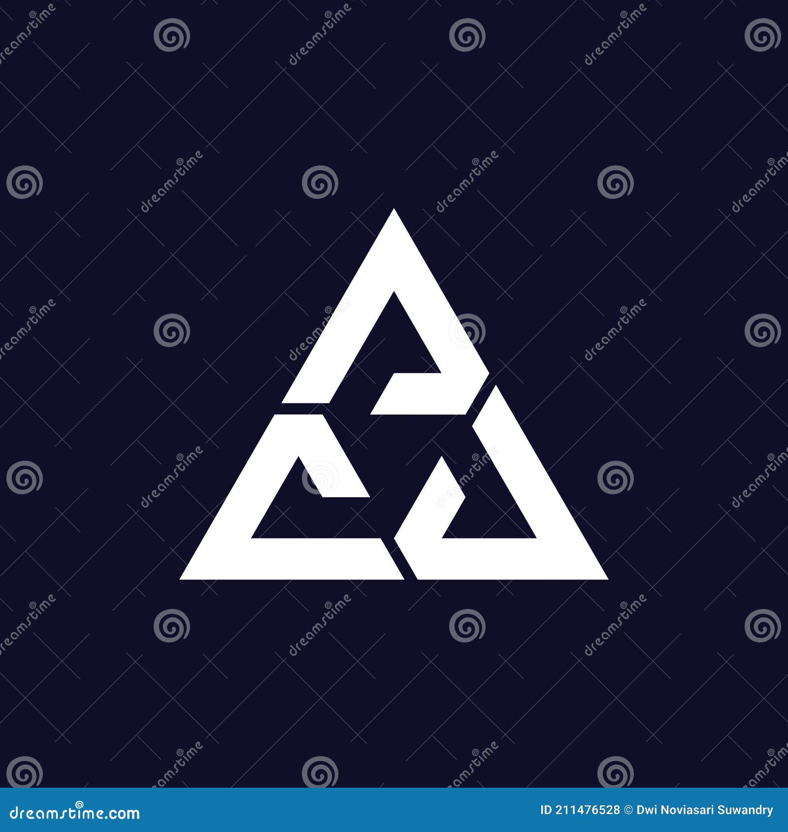 Triangle Logo with Minimalist Concept Stock Vector - Illustration of ...