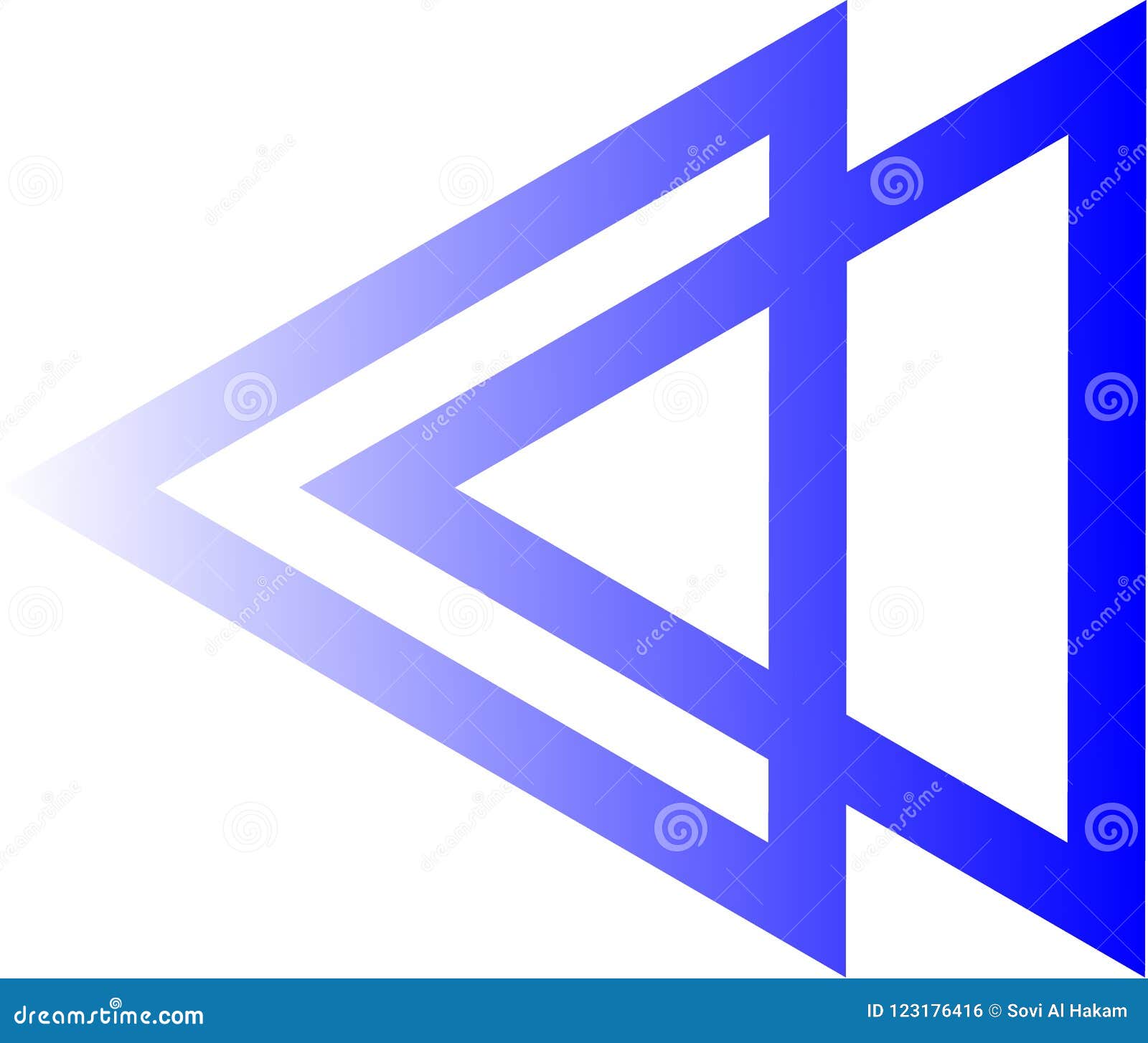 The Triangle Logo is Parallel Stock Vector - Illustration of parallel ...