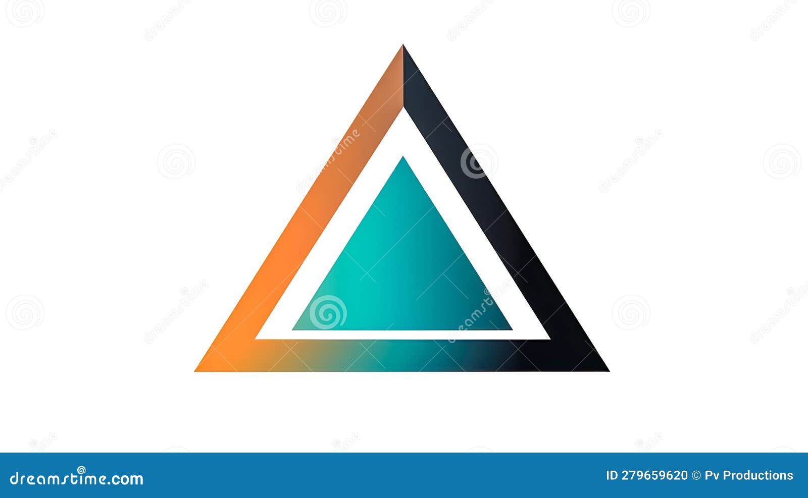 Triangle Logo with Strict Strong Angles, Generative AI. Stock ...