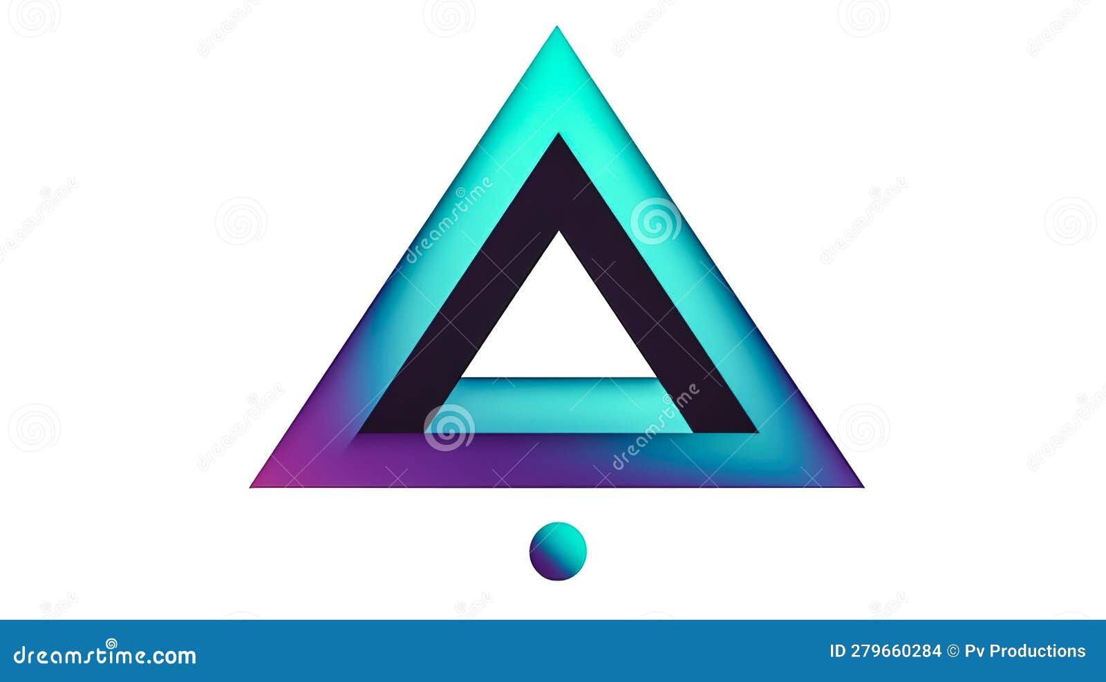 Triangle Logo with Strict Strong Angles, Generative AI. Stock ...