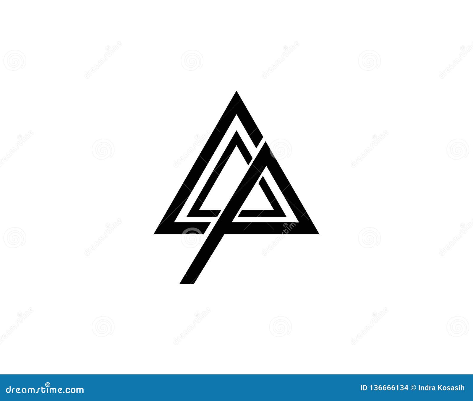 Ie Or Ei Triangle Logo Design Inspiration Vector Illustration ...