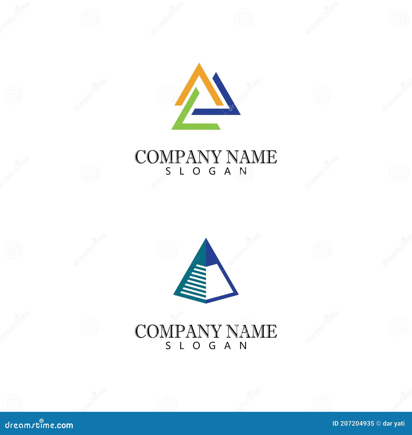 Triangle Logo Template Vector Icon Illustration Design Stock Vector ...