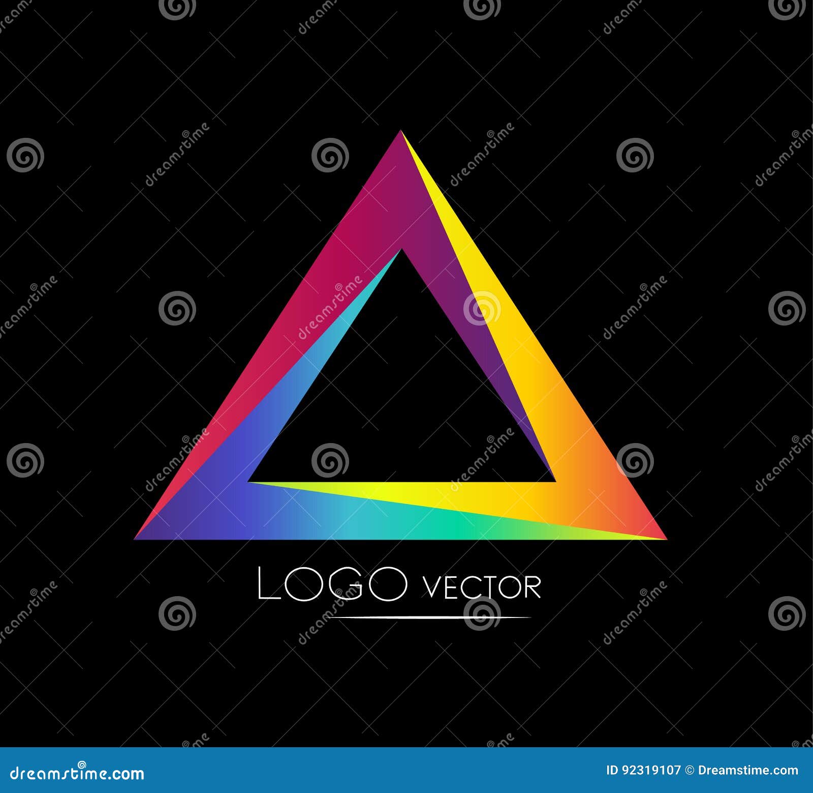 Triangle logo vector stock vector. Illustration of triangle - 92319107