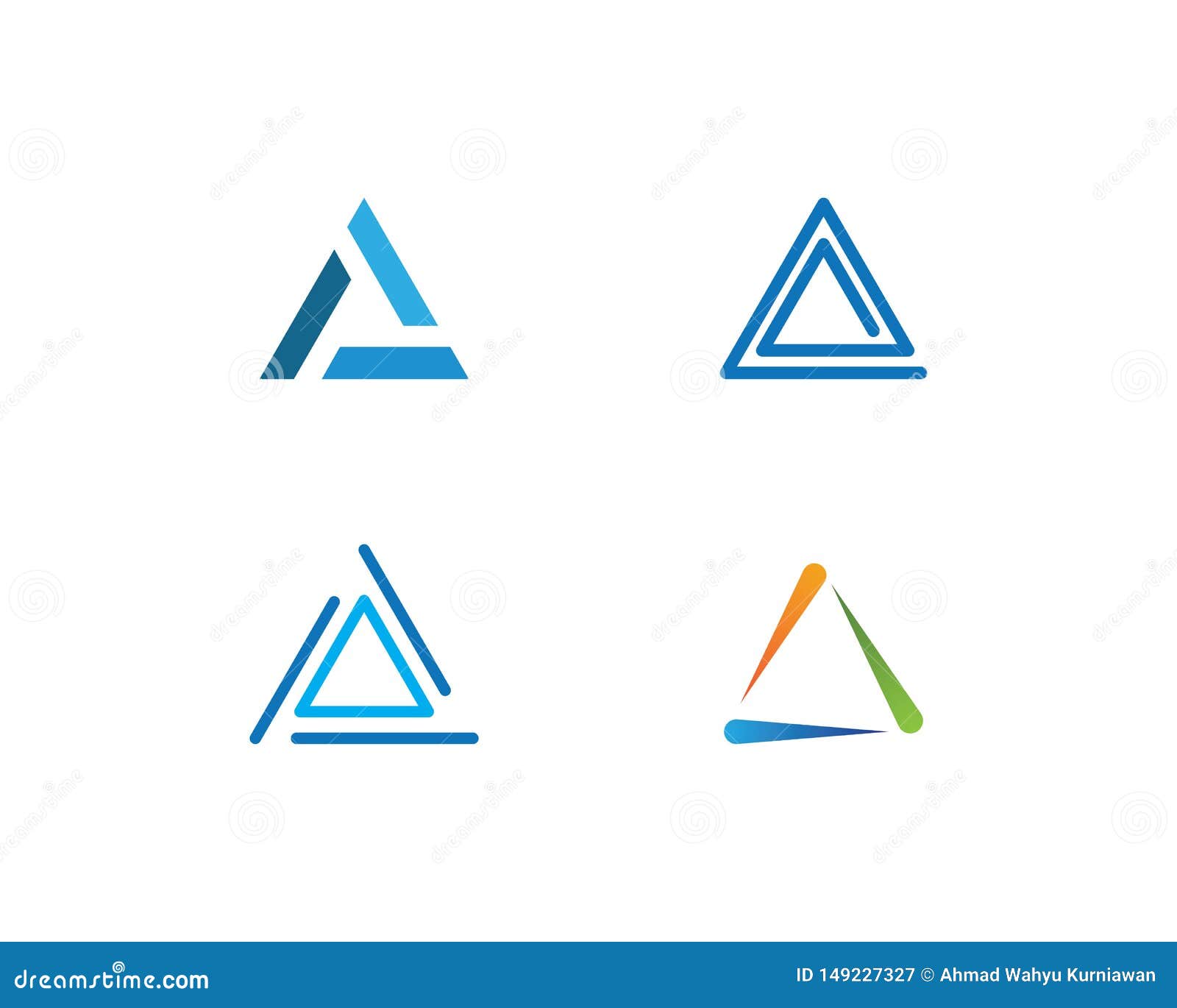 Triangle Logo vector stock vector. Illustration of shape - 149227327