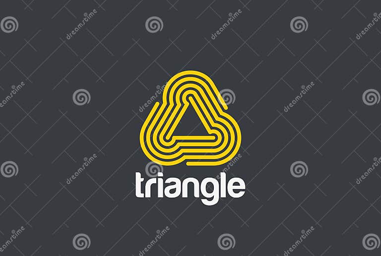 Triangle Looped Infinite Logo Abstract Design Vector Template Linear ...