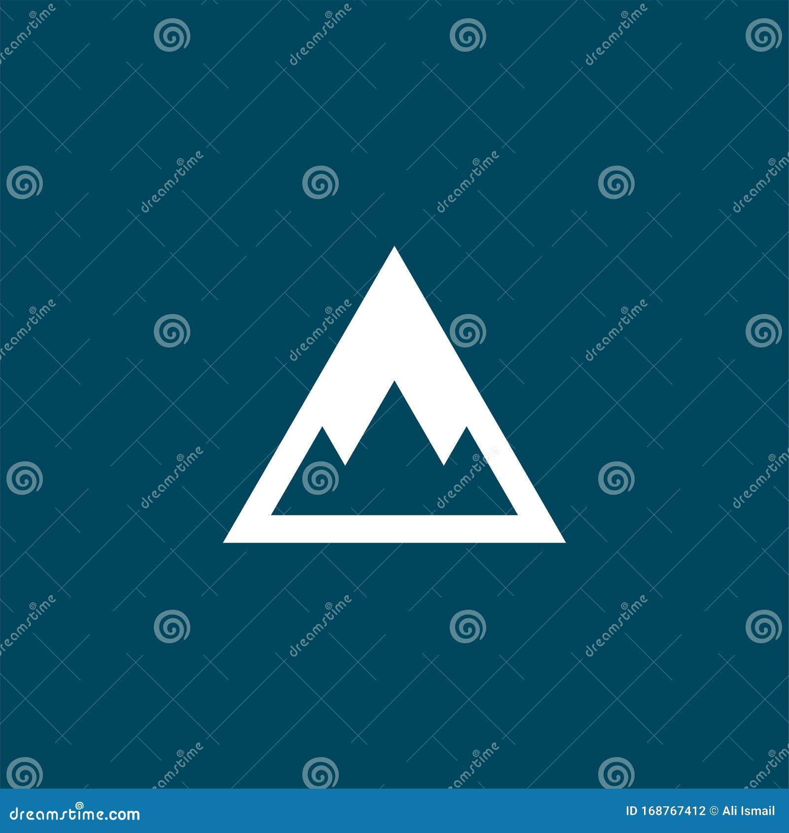 Triangle M for Mountain Logo Stock Vector - Illustration of peak ...