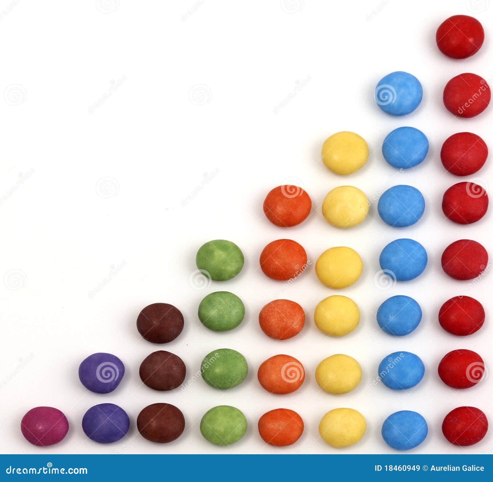 Triangle Made with Coloured Candy Stock Image - Image of abundance ...