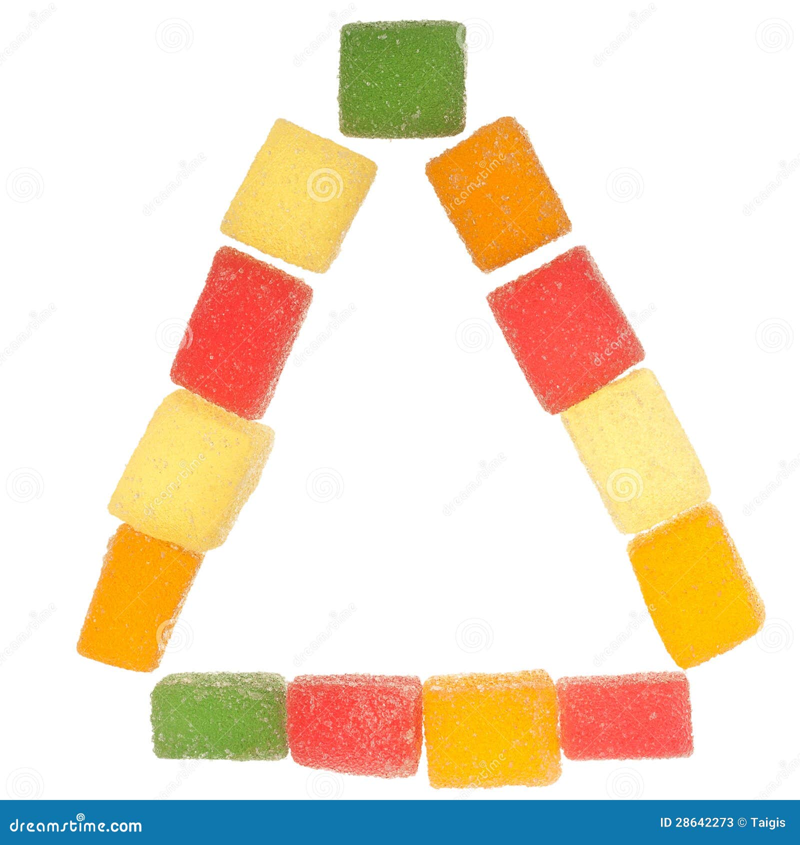 Triangle Made of Jelly Candies Stock Image - Image of assorted ...