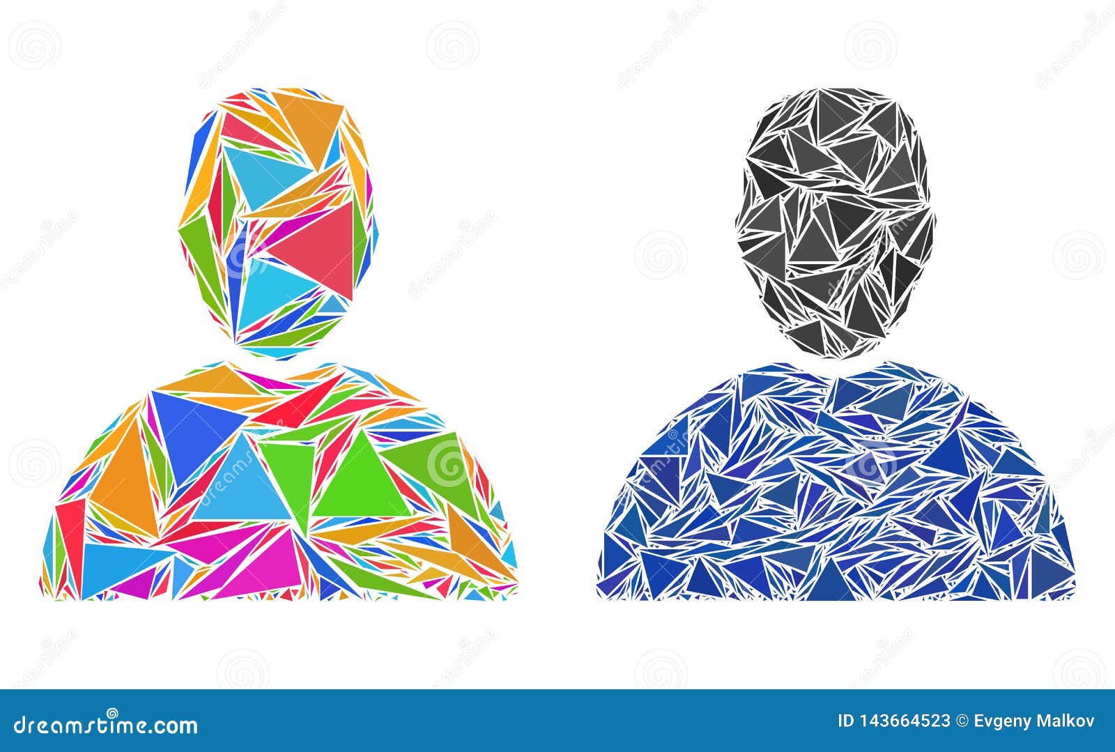 Triangle Man Mosaic Icons stock vector. Illustration of collage - 143664523