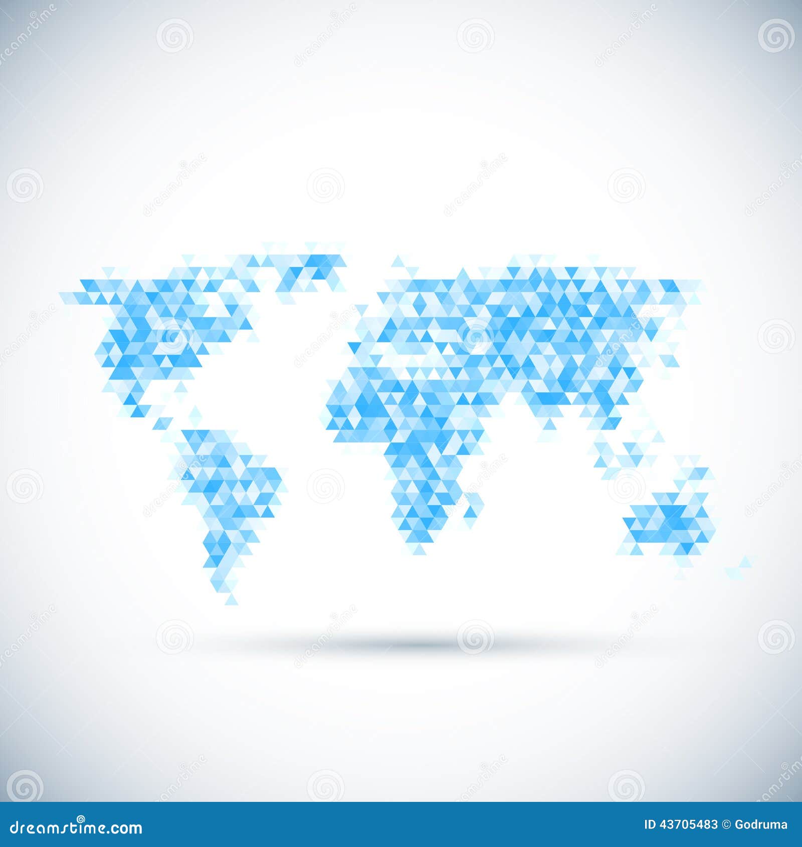 Triangle Map Abstract Isolated on a White Stock Vector - Illustration ...