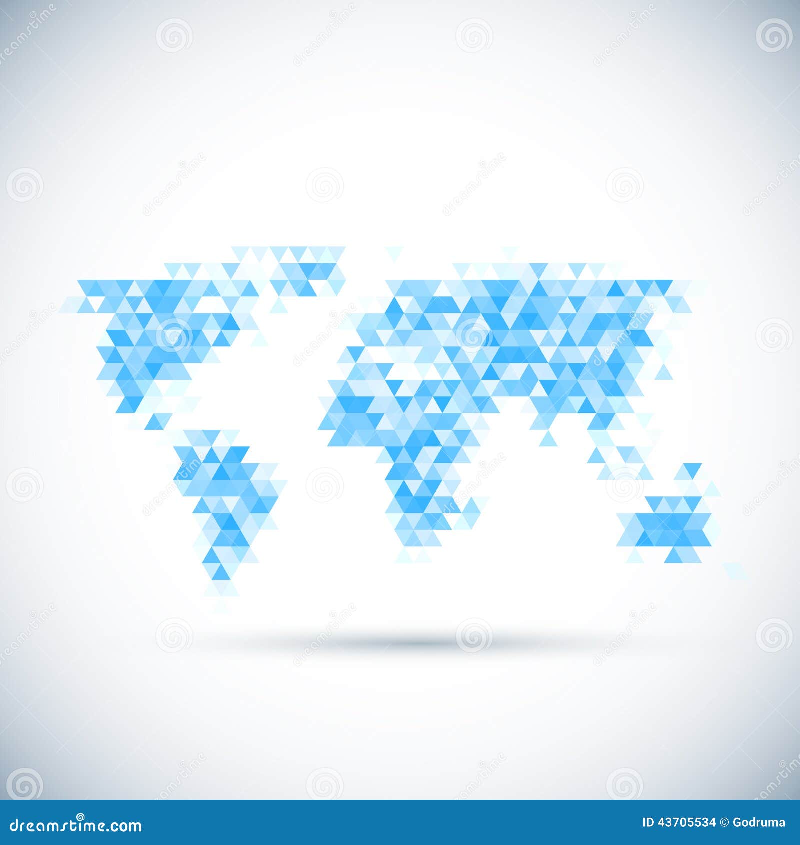 Triangle Map Abstract Isolated on a White Stock Vector - Illustration ...