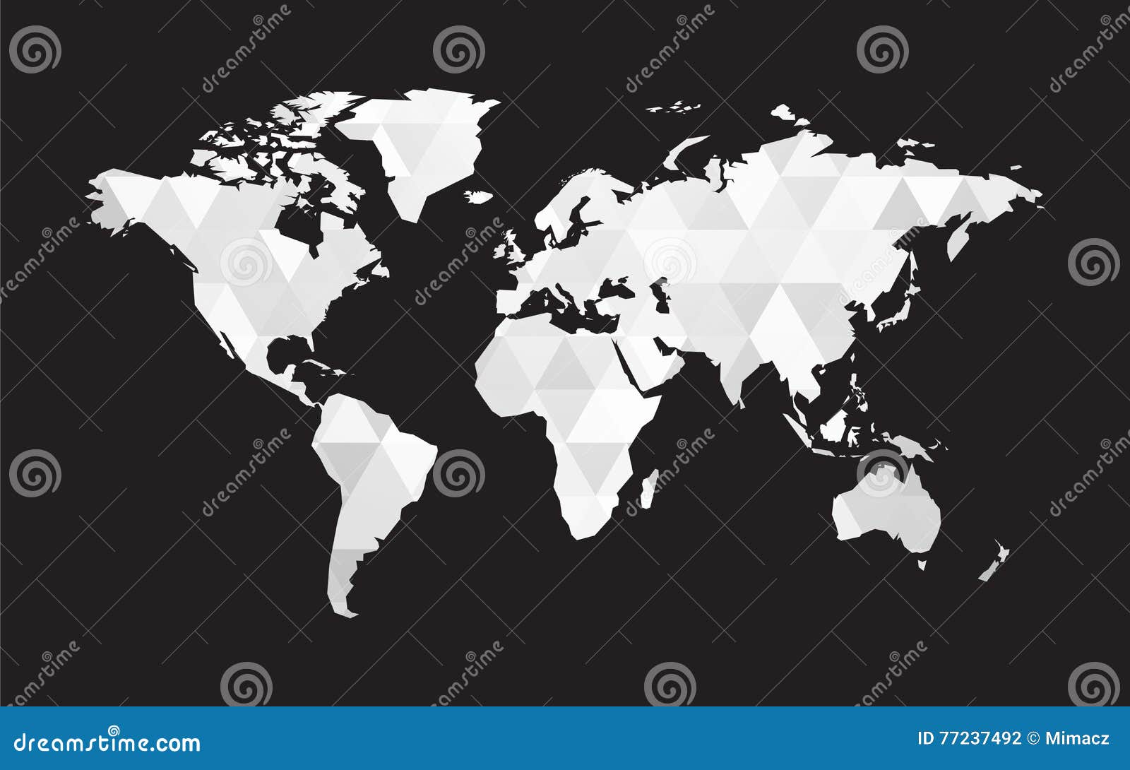 Triangle map of the world stock illustration. Illustration of country ...