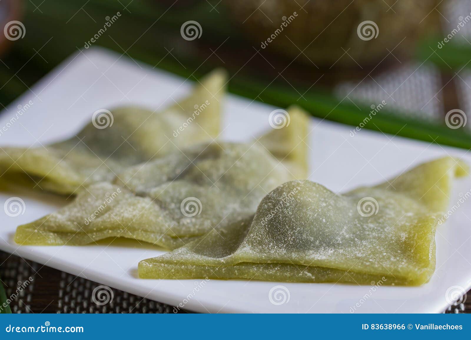 Triangle Matcha Mochi stock photo. Image of diet, dessert - 83638966