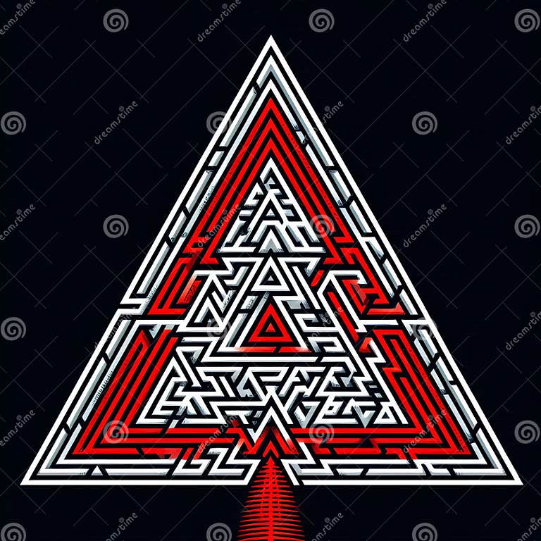 Triangle Maze a Complex Maze Constructed from Triangles with a B Stock ...