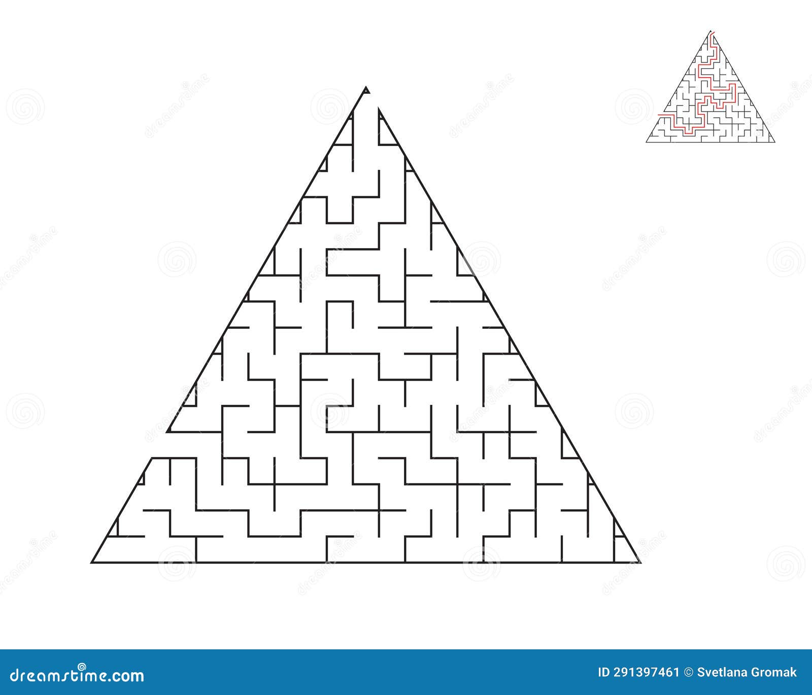 Triangle Maze, Logic Game with Labyrinths. Maze Game. a Maze with ...