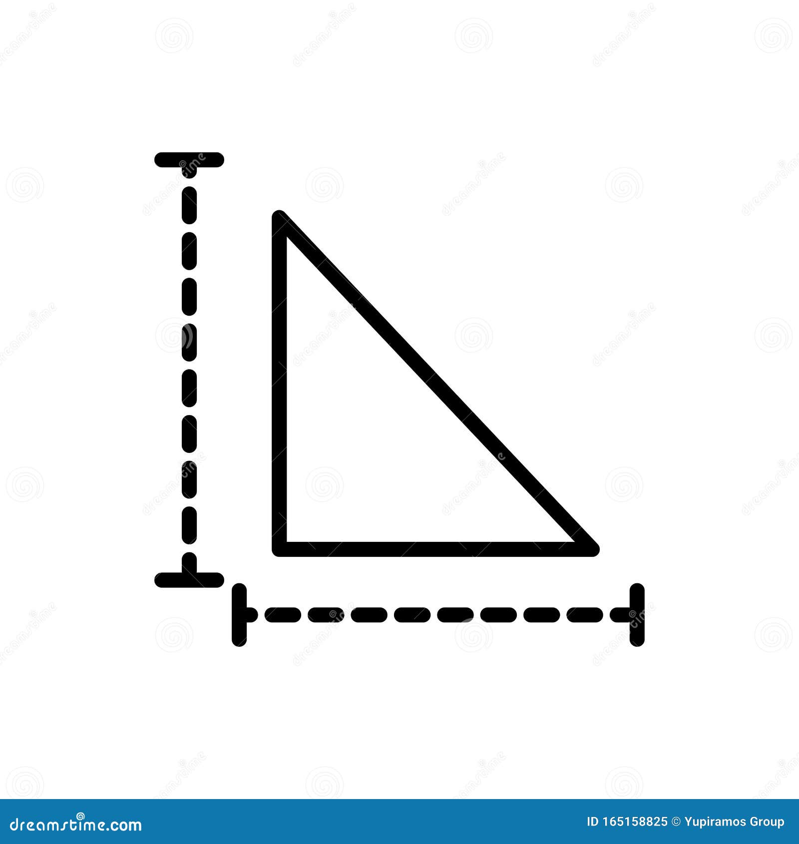 Triangle Measure Architecture Icon Line Style Stock Vector ...