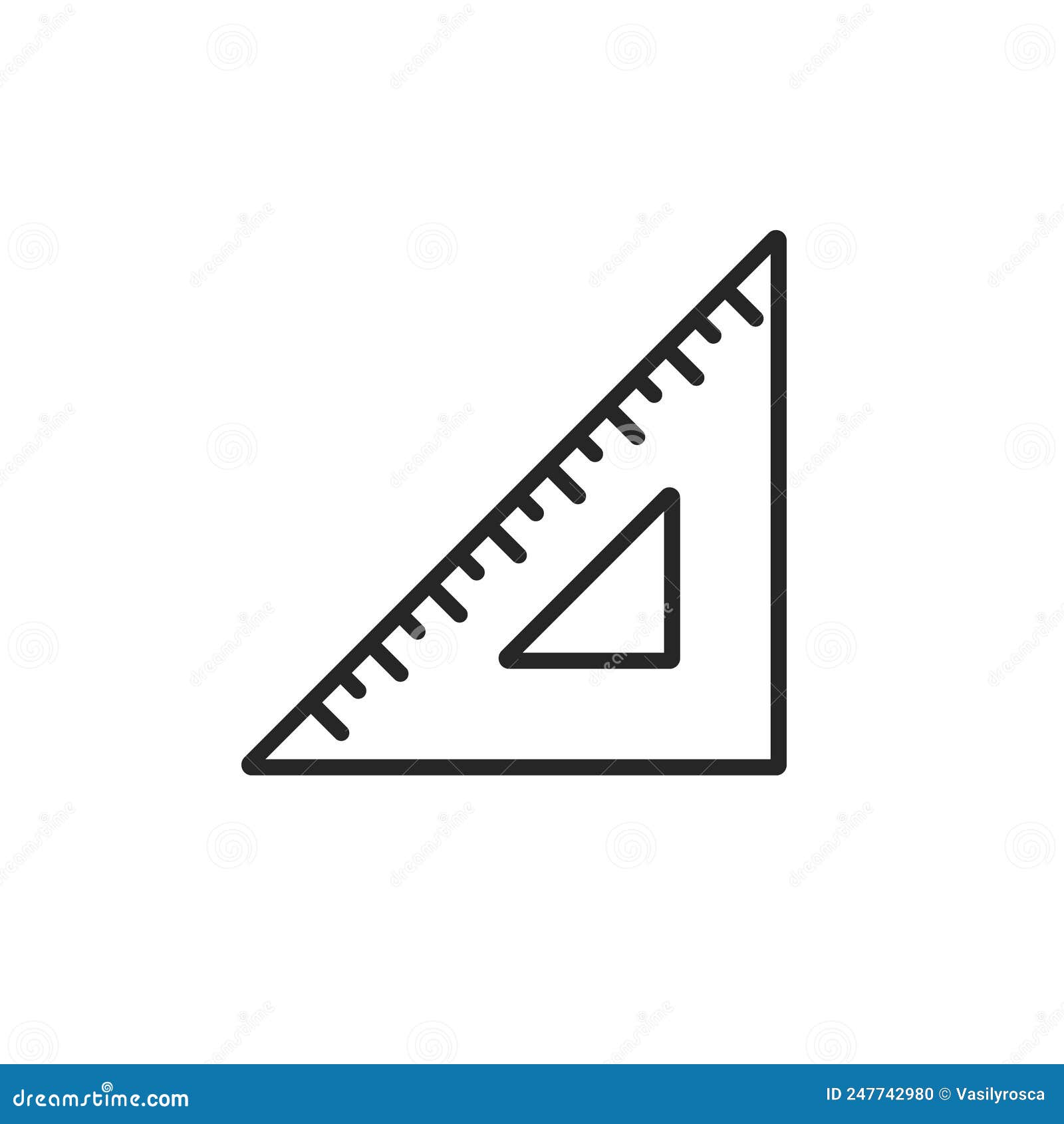 Triangle Measurement Protractor Illustration Icon. Triangle Ruller ...