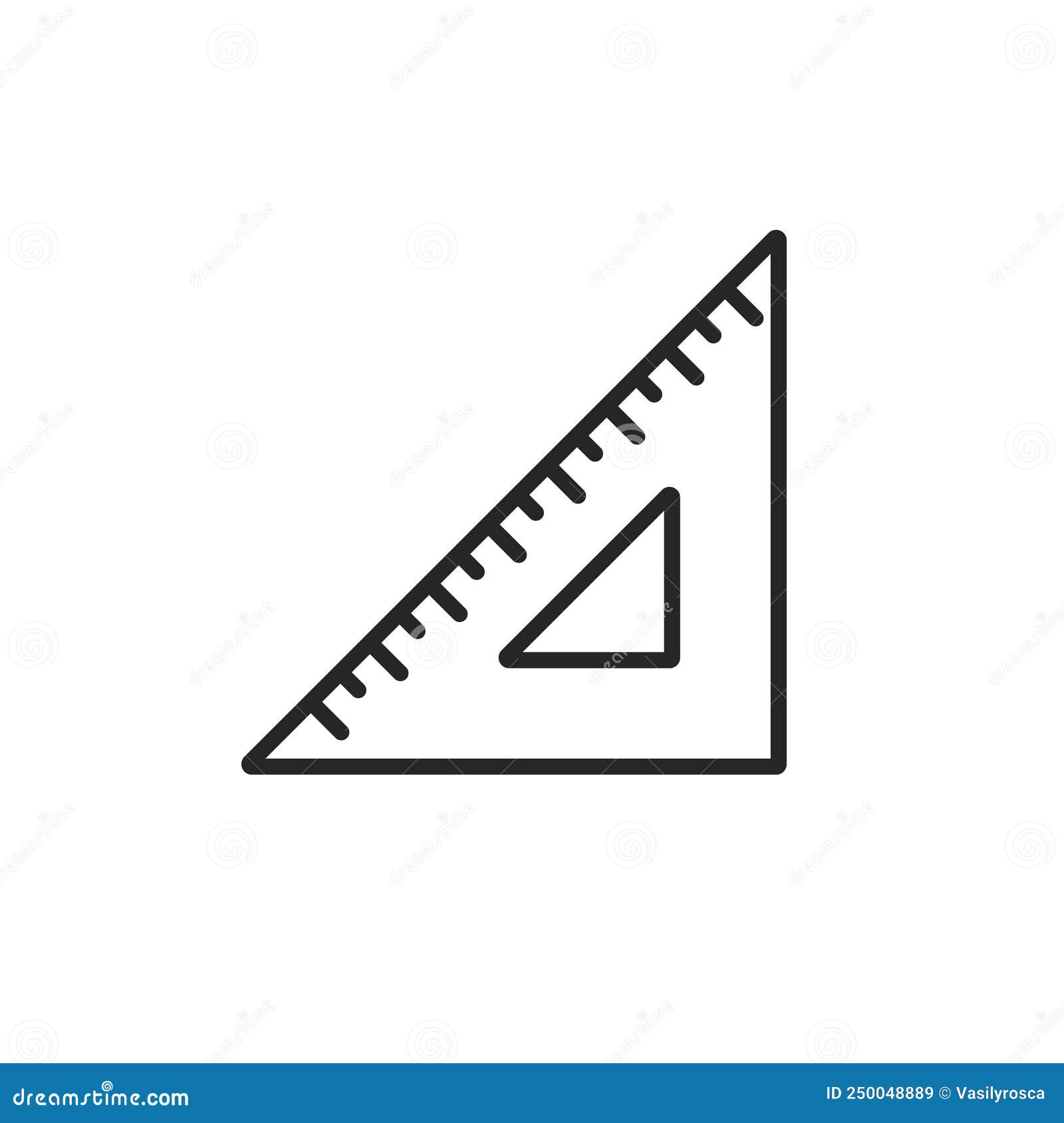 Triangle Measurement Protractor Illustration Icon. Triangle Ruller ...