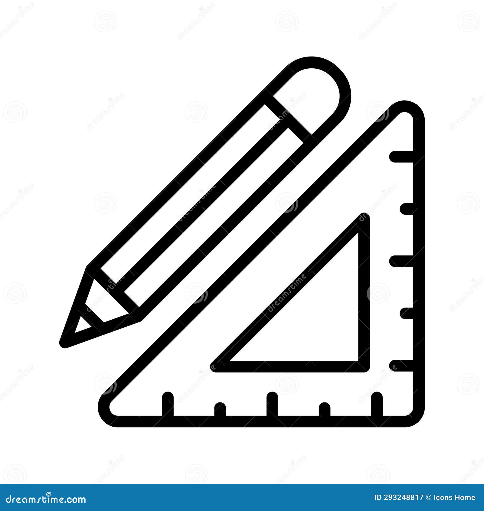 Triangle Measurement Protractor Illustration Icon. Triangle Ruller ...