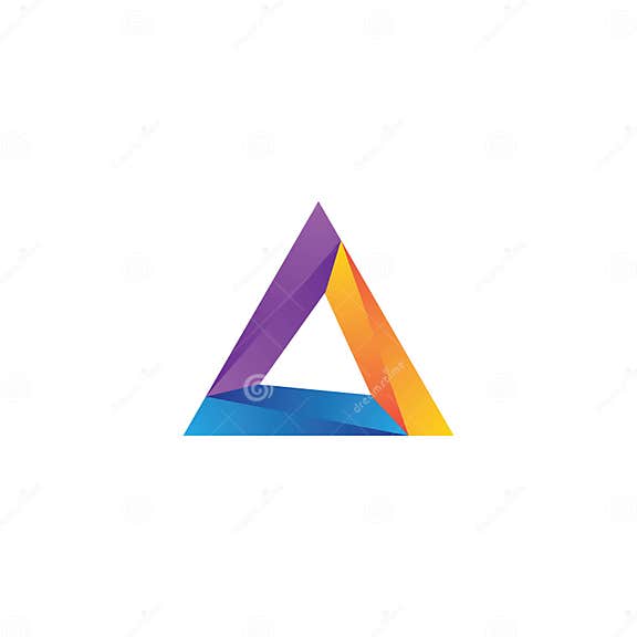 Triangle Media Logo Template Vector Icon Stock Vector - Illustration of ...