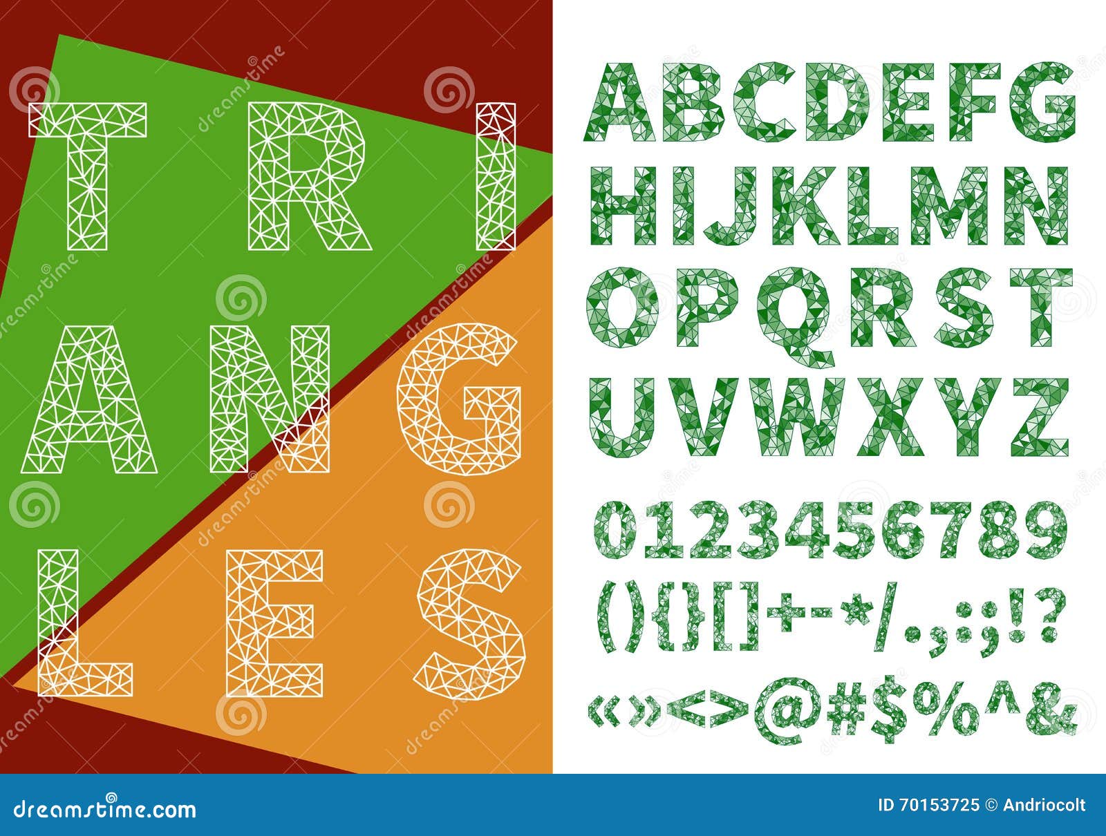 Triangle mesh alphabet stock vector. Illustration of mesh - 70153725