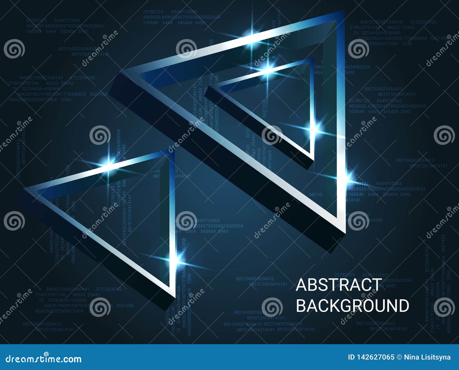 Triangle Metal Sparkle on Background. Stock Vector - Illustration of ...