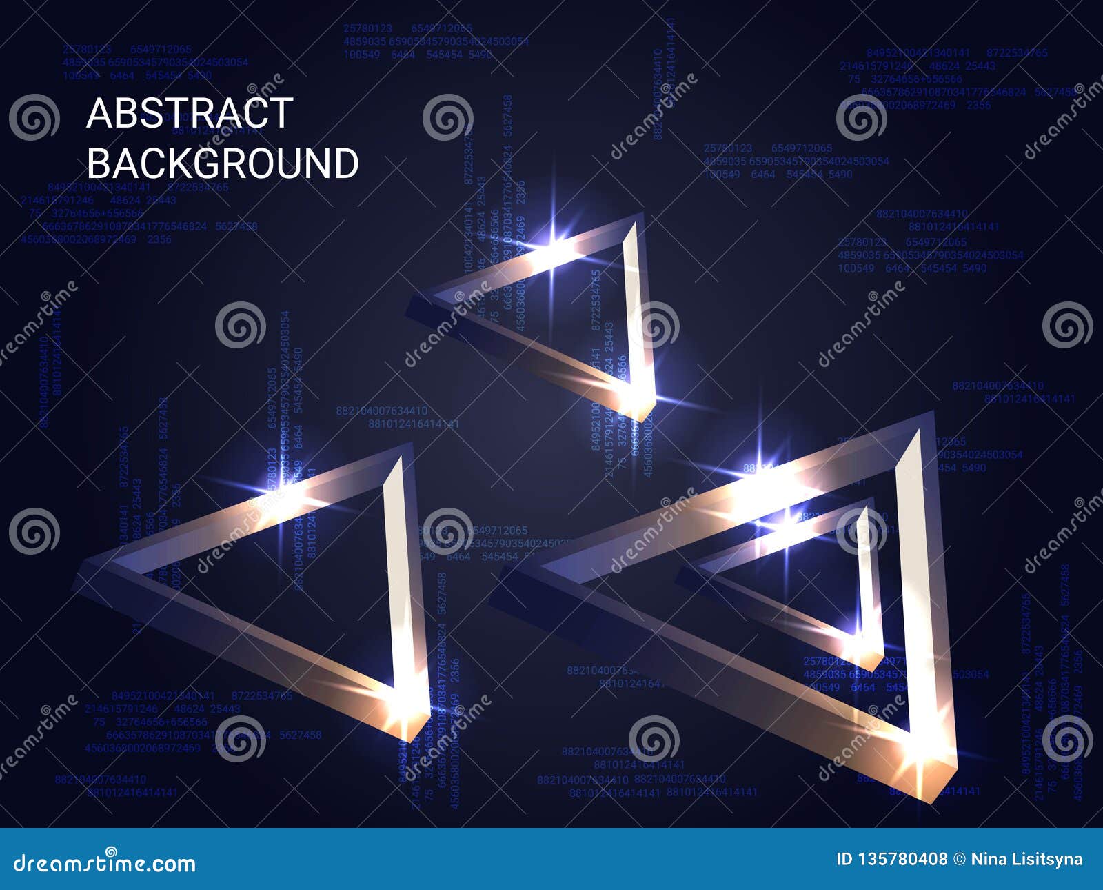 Triangle Metal Sparkle on Background. Stock Vector - Illustration of ...