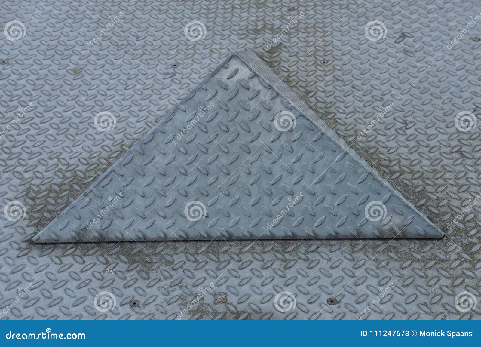 Triangle on a Metal Tearplate Stock Photo - Image of tearplate, form ...